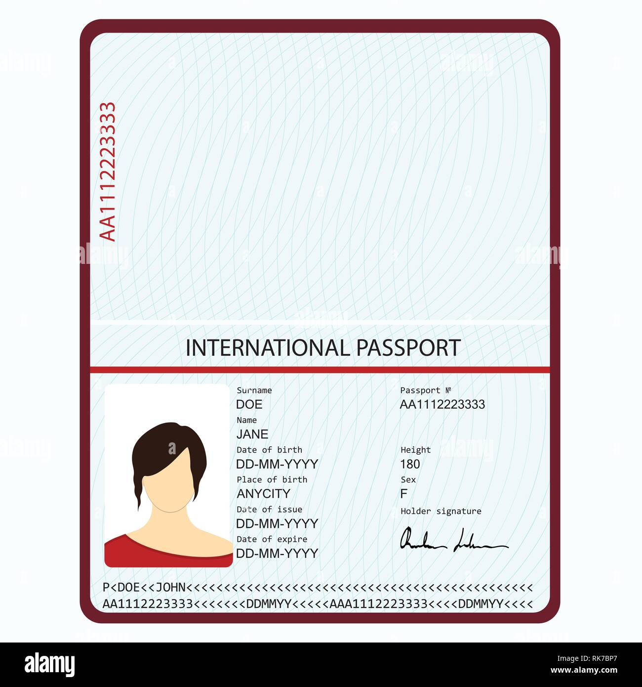 Dibujo De Pasaporte