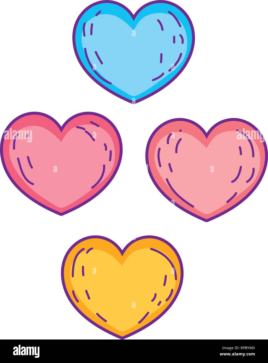 Corazones De Colores