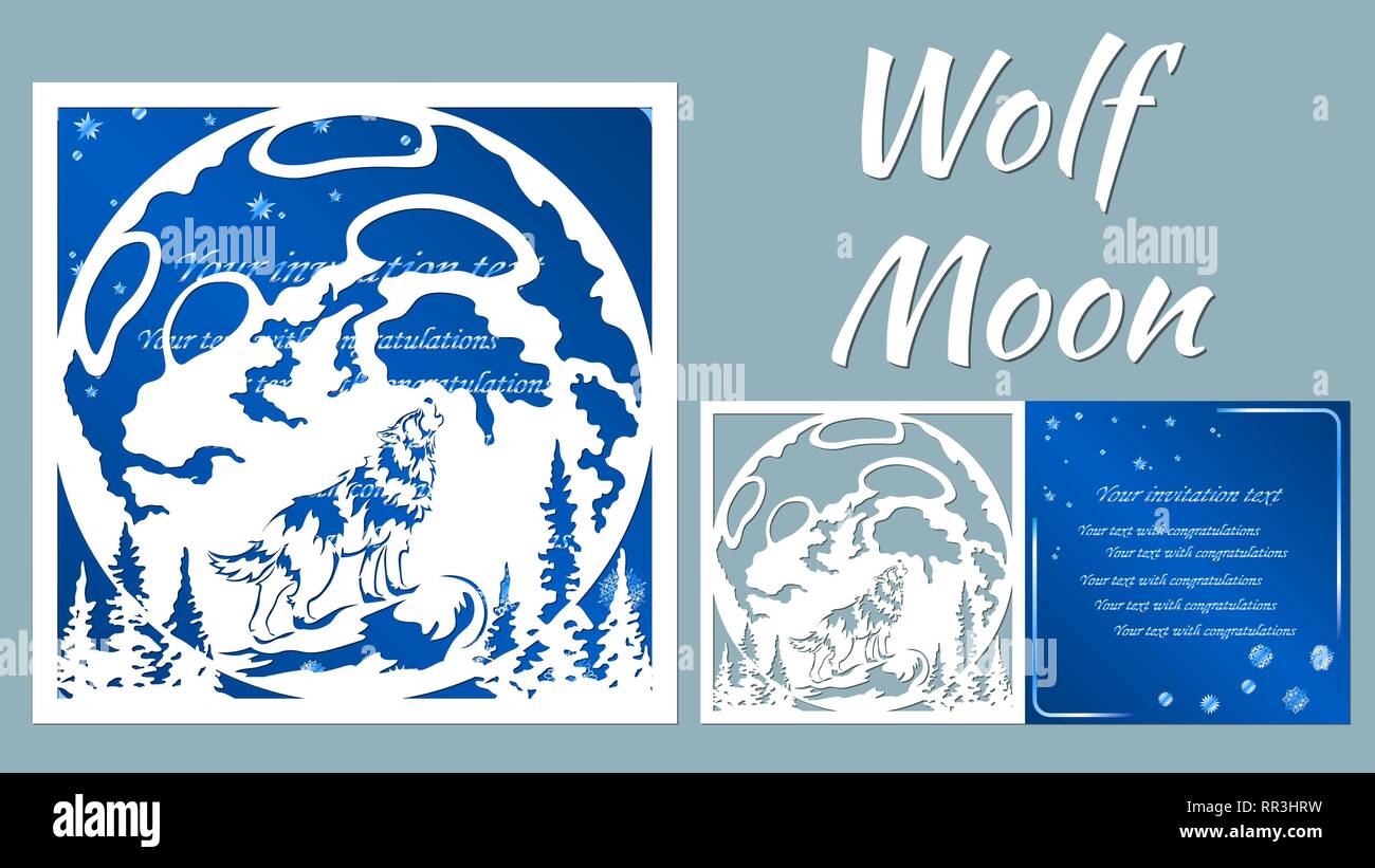 El lobo aúlla a la luna. Ilustración vectorial. Lobo de papel adhesivo ... El lobo aúlla a la luna. Ilustración vectorial. Lobo de papel adhesivo ...