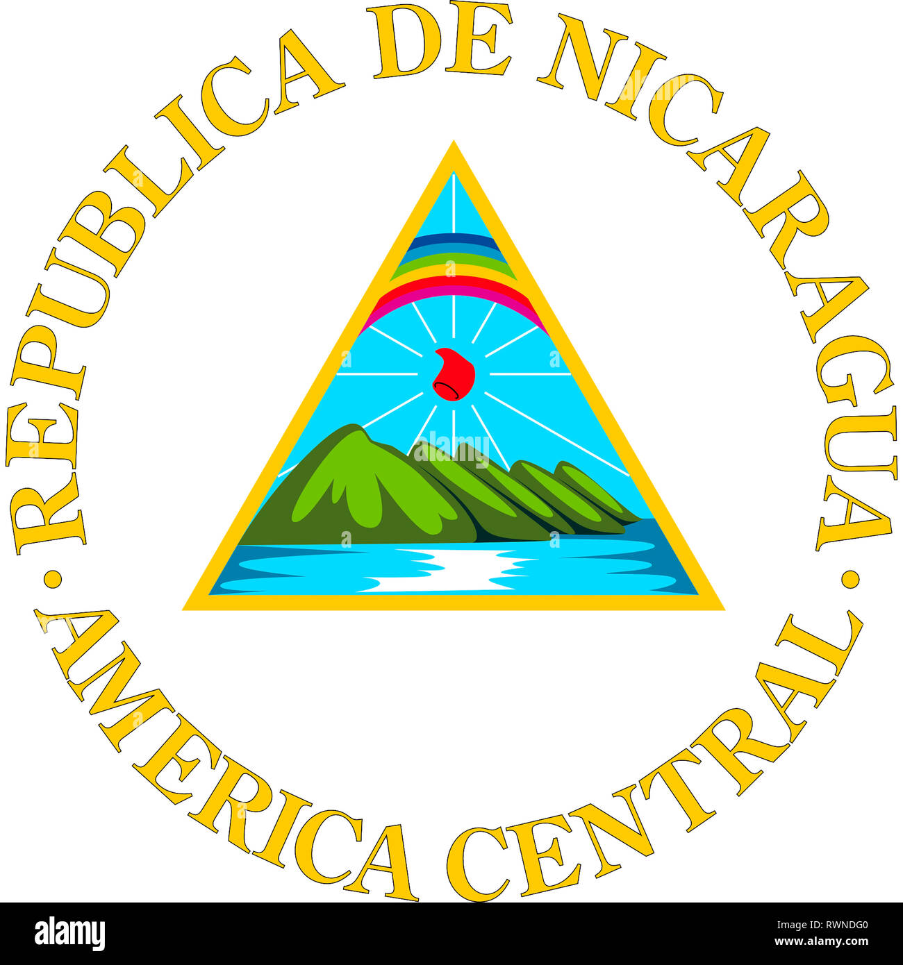 Simbolos Patrios De Nicaragua Escudo Nacional Lights Crystal