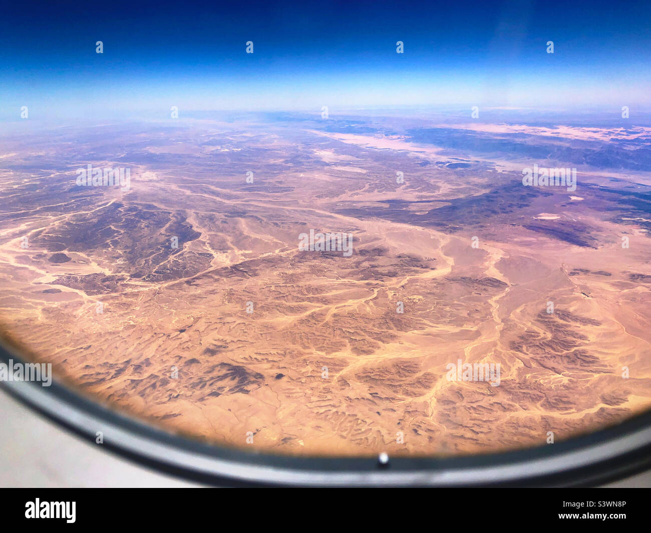Vista Aérea Del Desierto Del Sinaí Del Sur En La Península Del Sinaí De