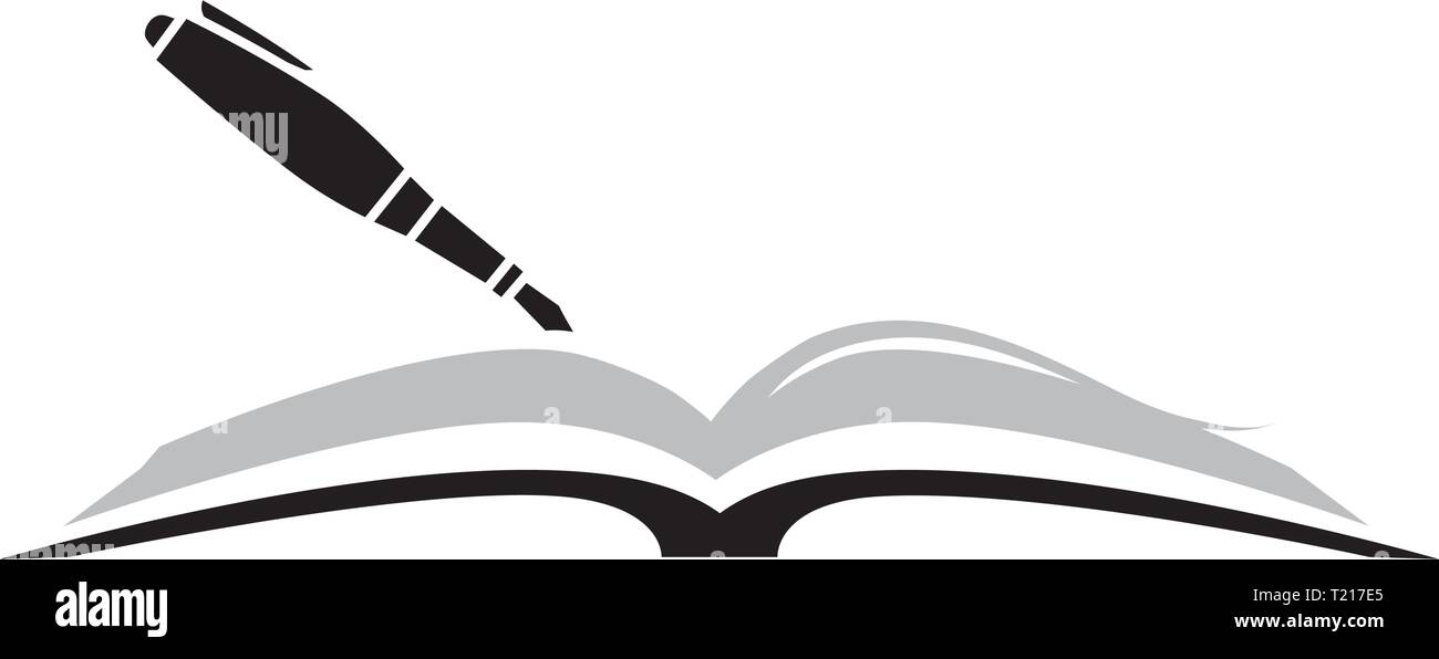 Cuaderno Y Un Lápiz Logotipo Ícono Imagen Vector De Stock Alamy