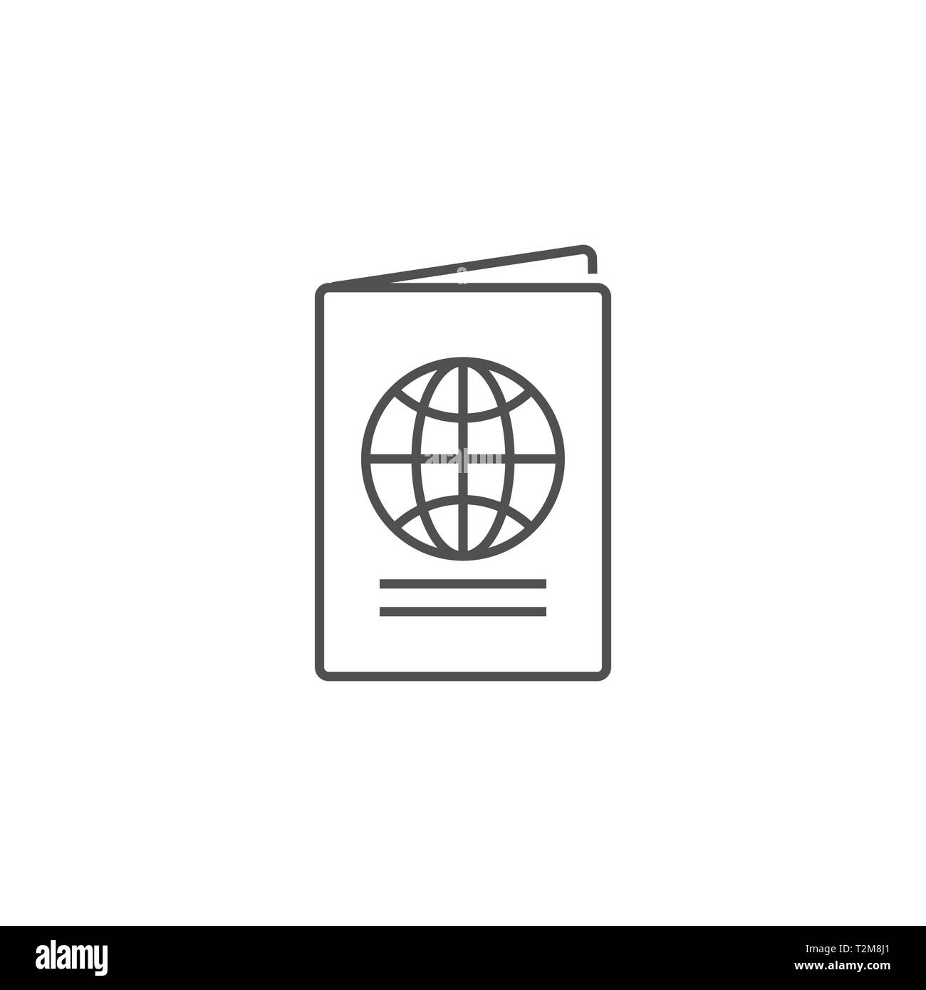 Icono de pasaporte. Icono de línea de vectores relacionados con el ... Icono de pasaporte. Icono de línea de vectores relacionados con el ...