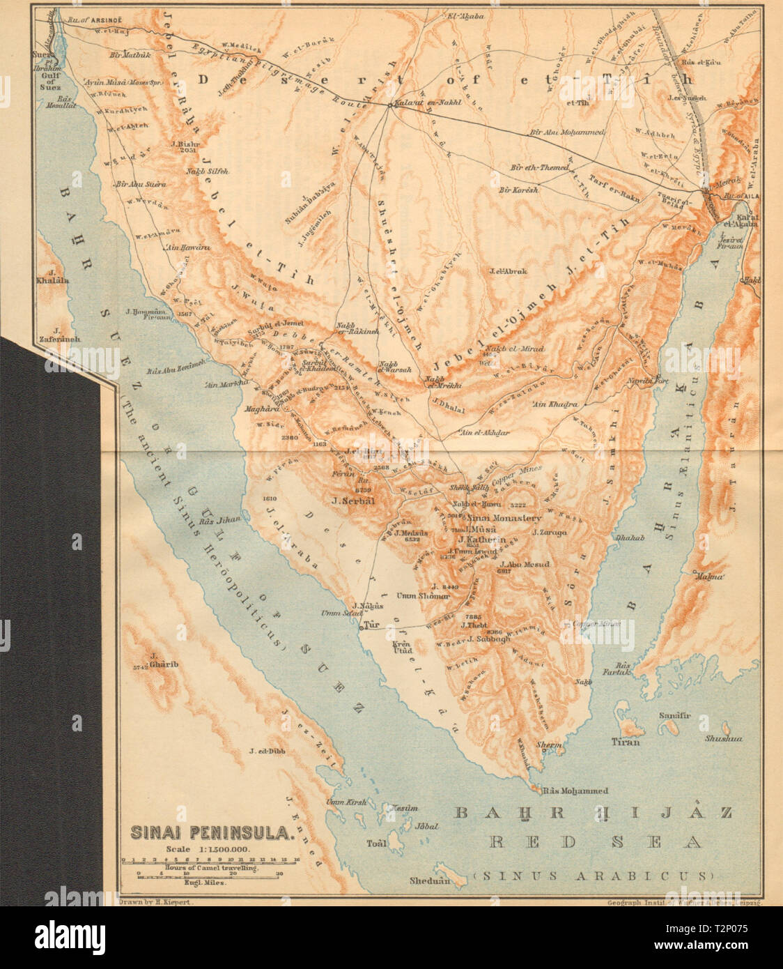 Map Of Sinai Peninsula Fotos e Imágenes de stock - Alamy