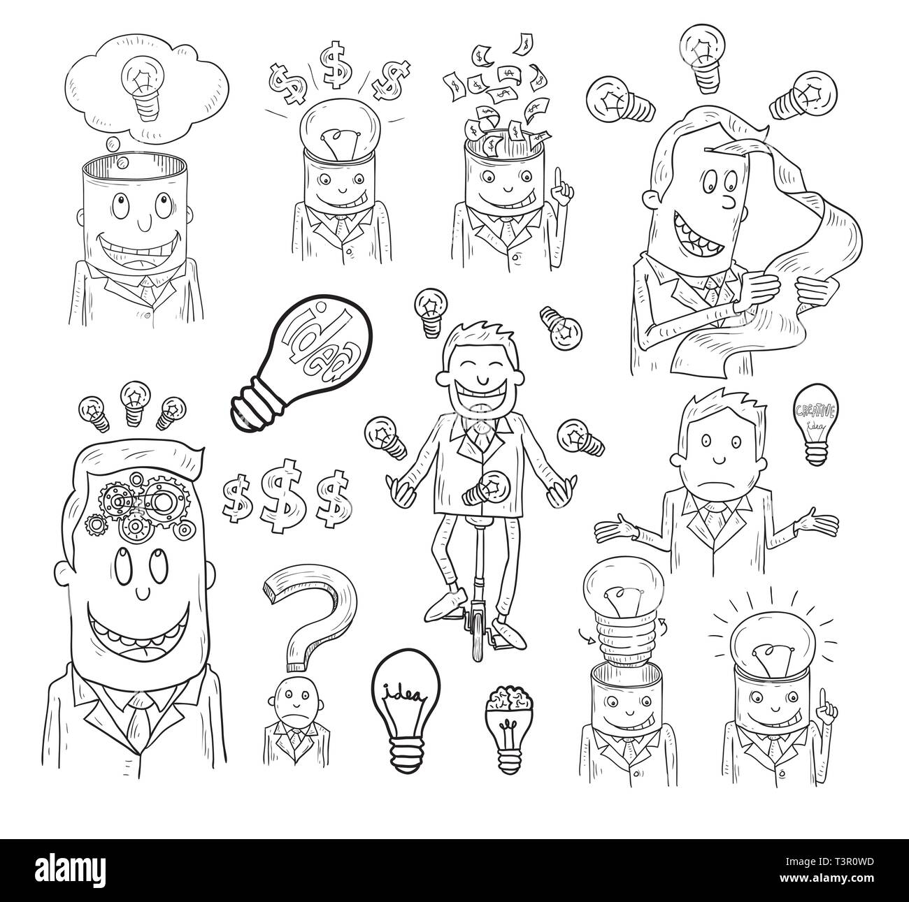 Establecer foco idea icono, ilustración vectorial Imagen Vector de ... Establecer foco idea icono, ilustración vectorial Imagen Vector de ...