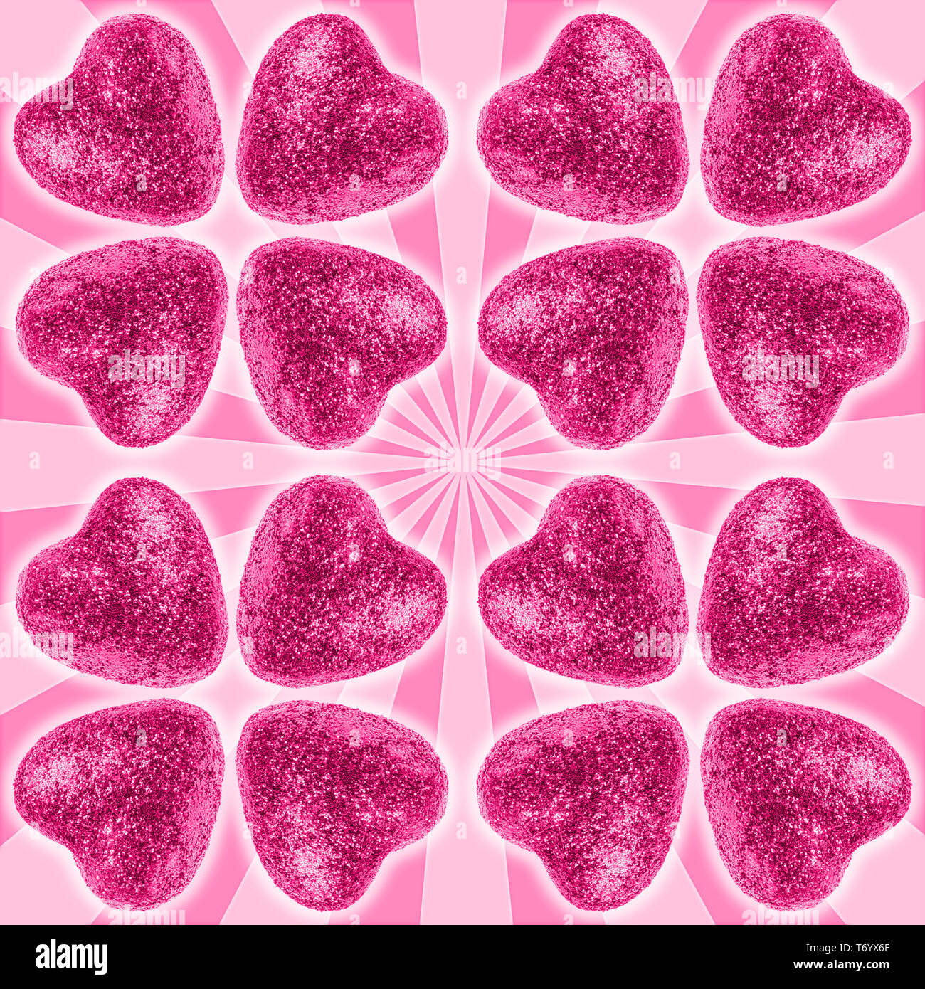 Fondo De Corazones De Brillo Rosa