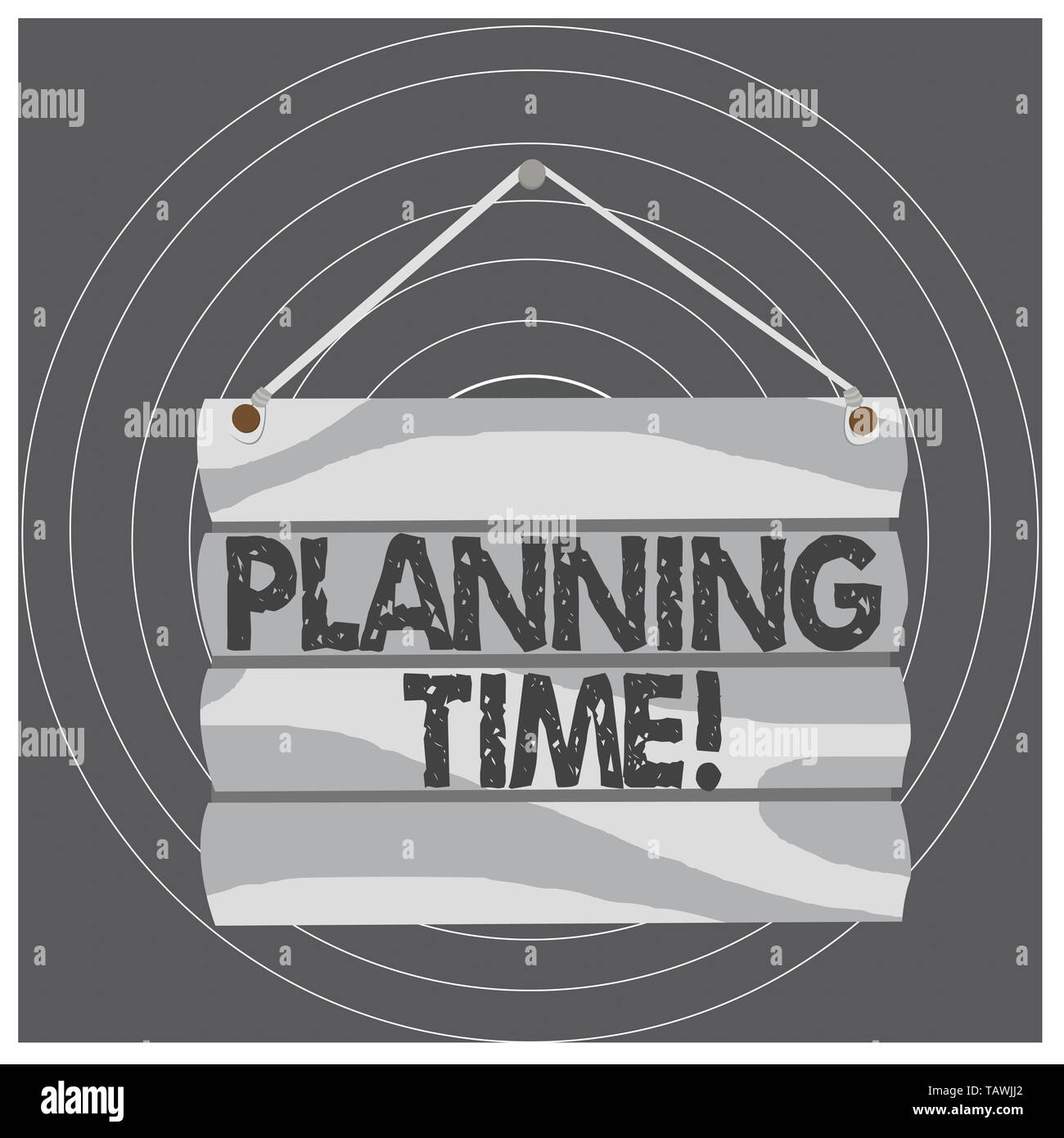 Escribir nota que muestra el tiempo de planificación. Concepto de ...