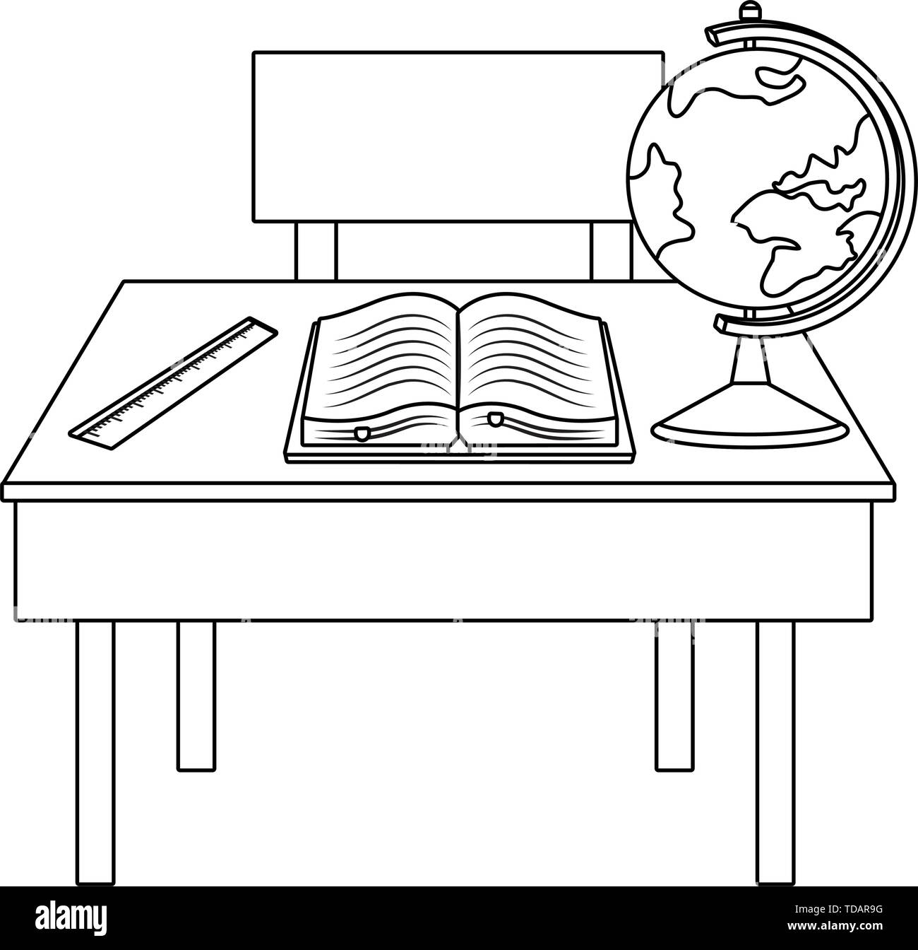 Profesor Escritorio Clipart Blanco Y Negro
