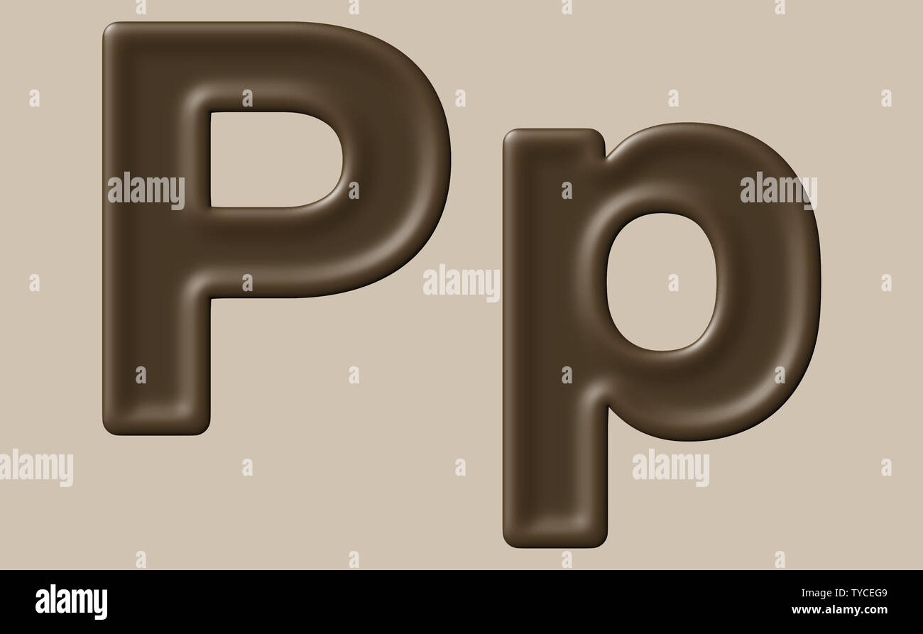 Letra P Mayúscula, P Minúscula. 41D