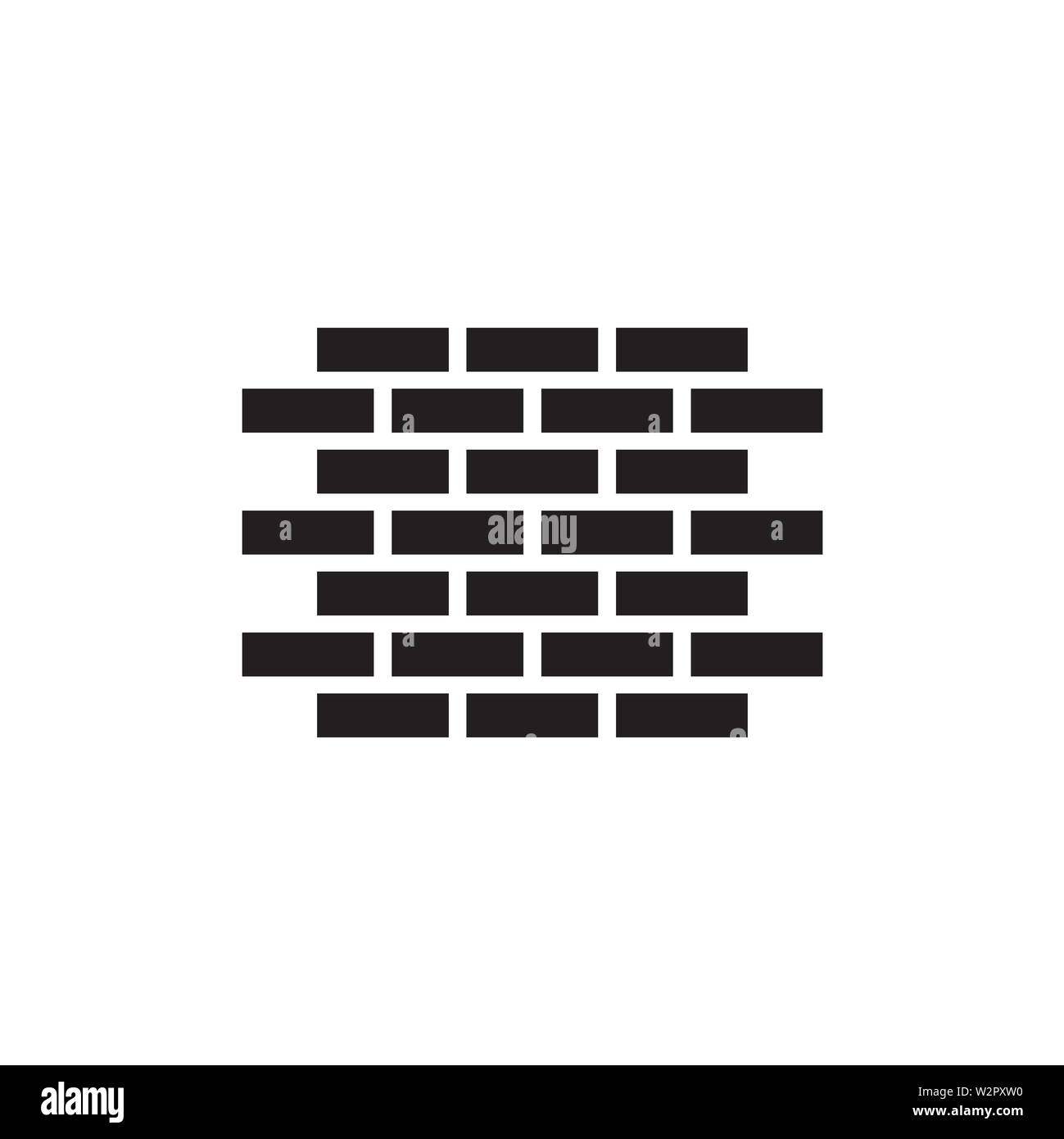 Icono De Pared De Ladrillo En Estilo Plano Vector Para Aplicaciones
