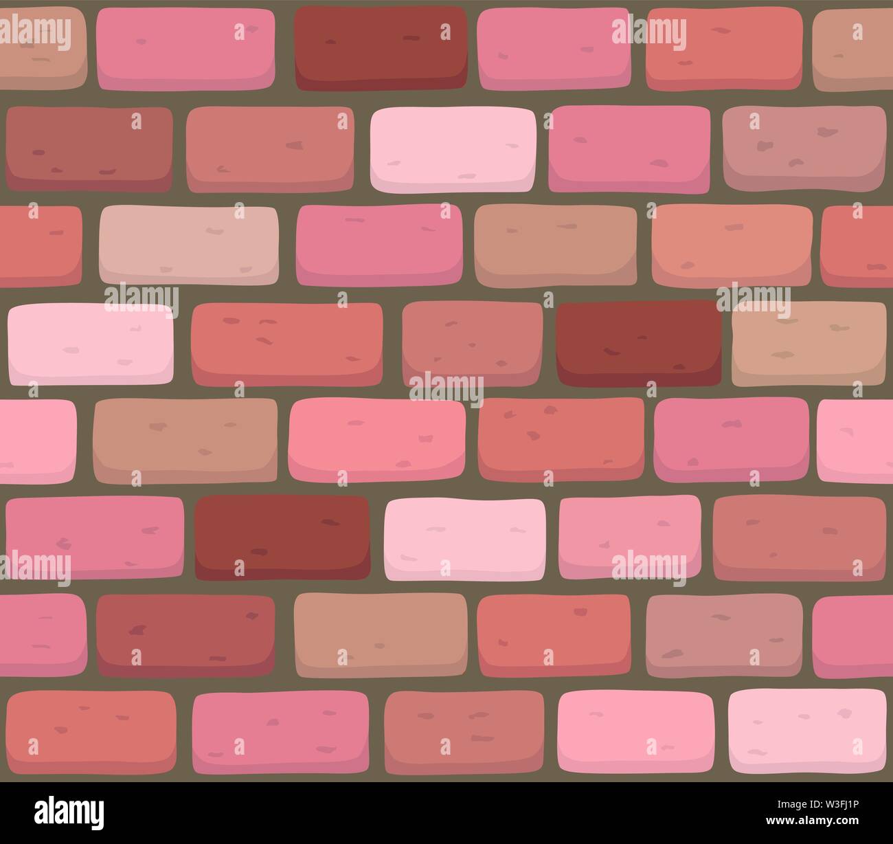 Pared De Ladrillo Rojo Perfecta Ilustración Vectorial Patrón De