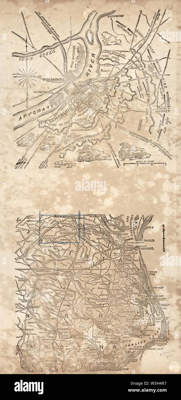 Leyenda Del Mapa De La Guerra Civil De Los Estados Unidos Del Sur