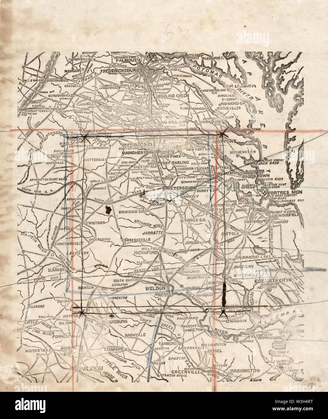 Mapa De Estados Unidos Durante La Guerra Civil Con Las Caras