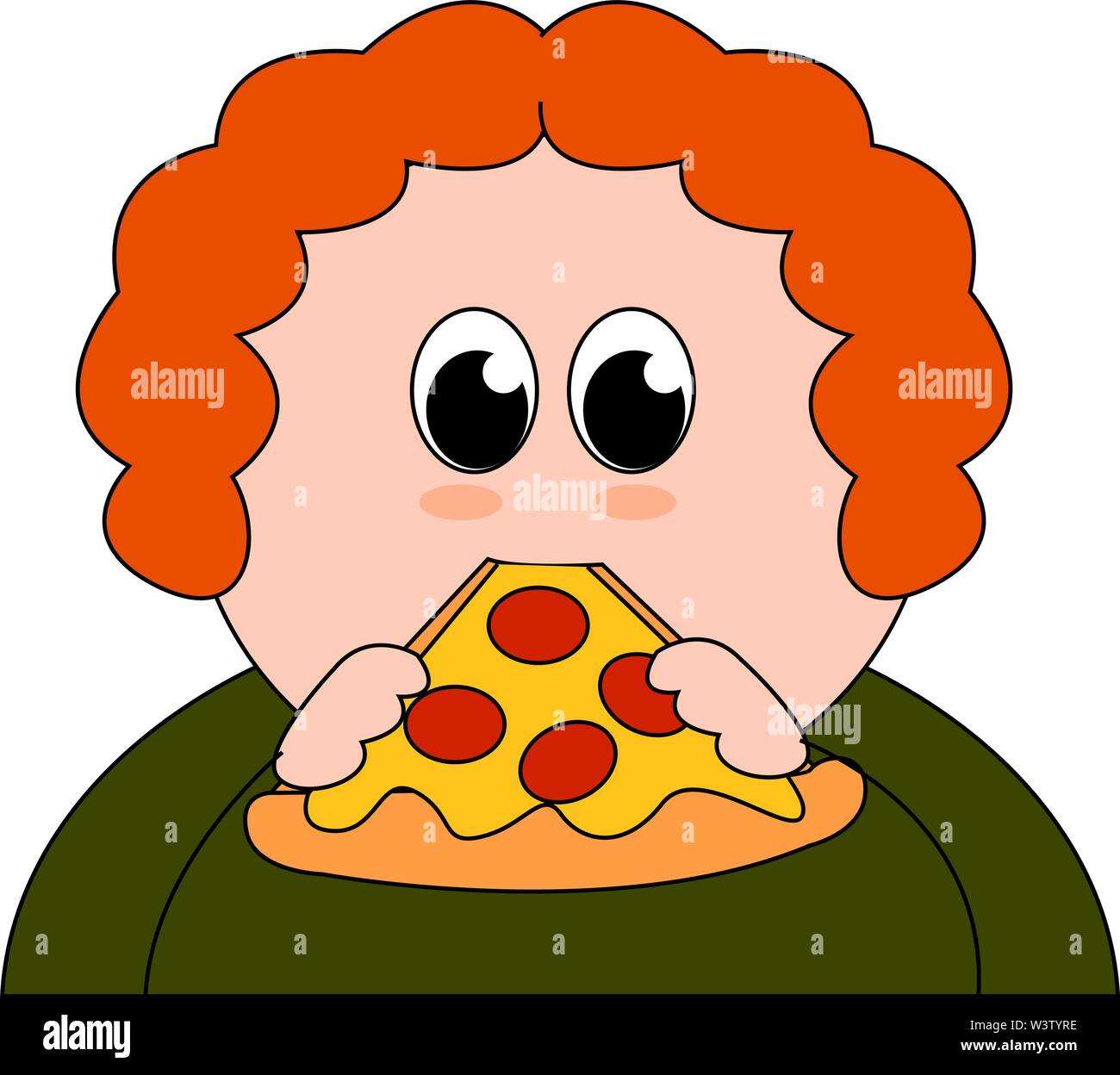 Niño Comiendo Comida Chatarra Imágenes Vectoriales De Stock Alamy