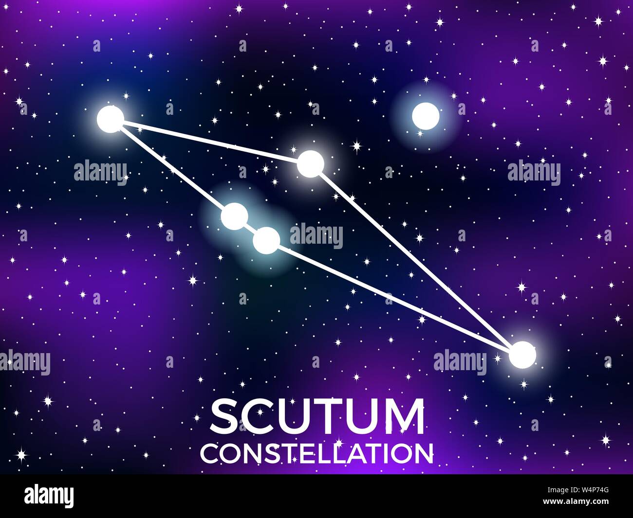 La Constelación De Scutum Noche Estrellada Cluster De Estrellas Y