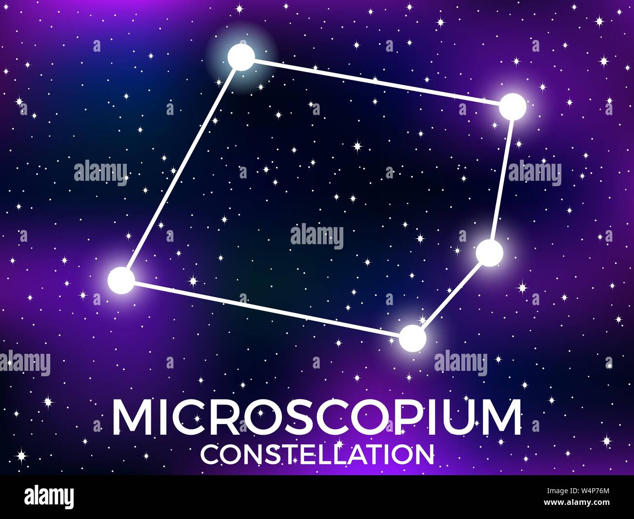 La Constelación De Microscopium Noche Estrellada Cluster De Estrellas