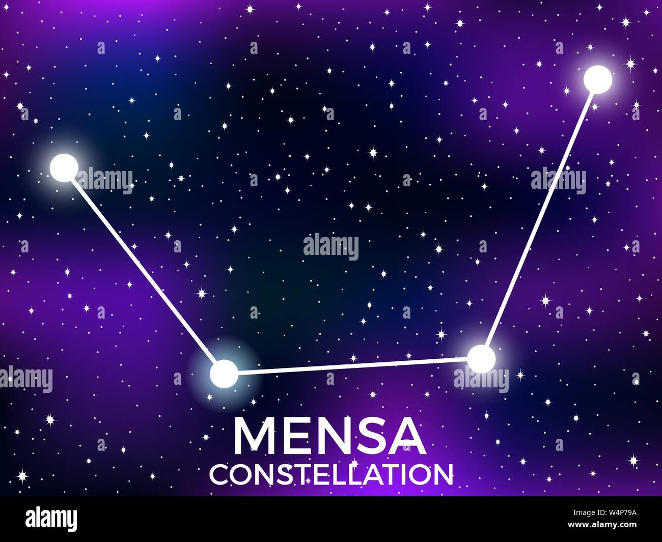 Mensa Constelación Noche Estrellada Signo Del Zodíaco Cluster De