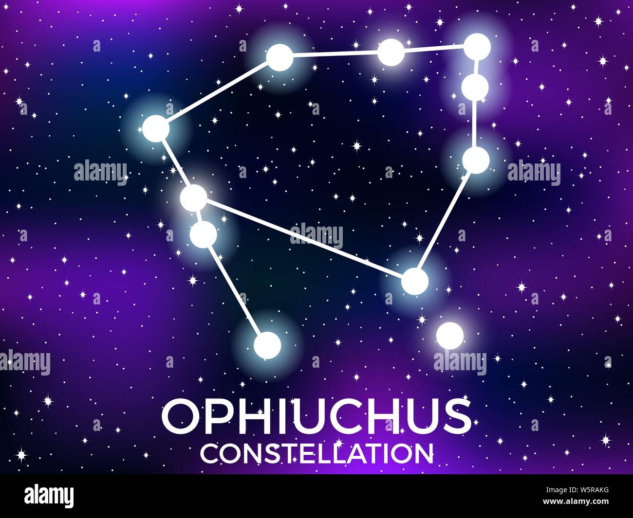 La Constelación Ofiuco Noche Estrellada Cluster De Estrellas Y