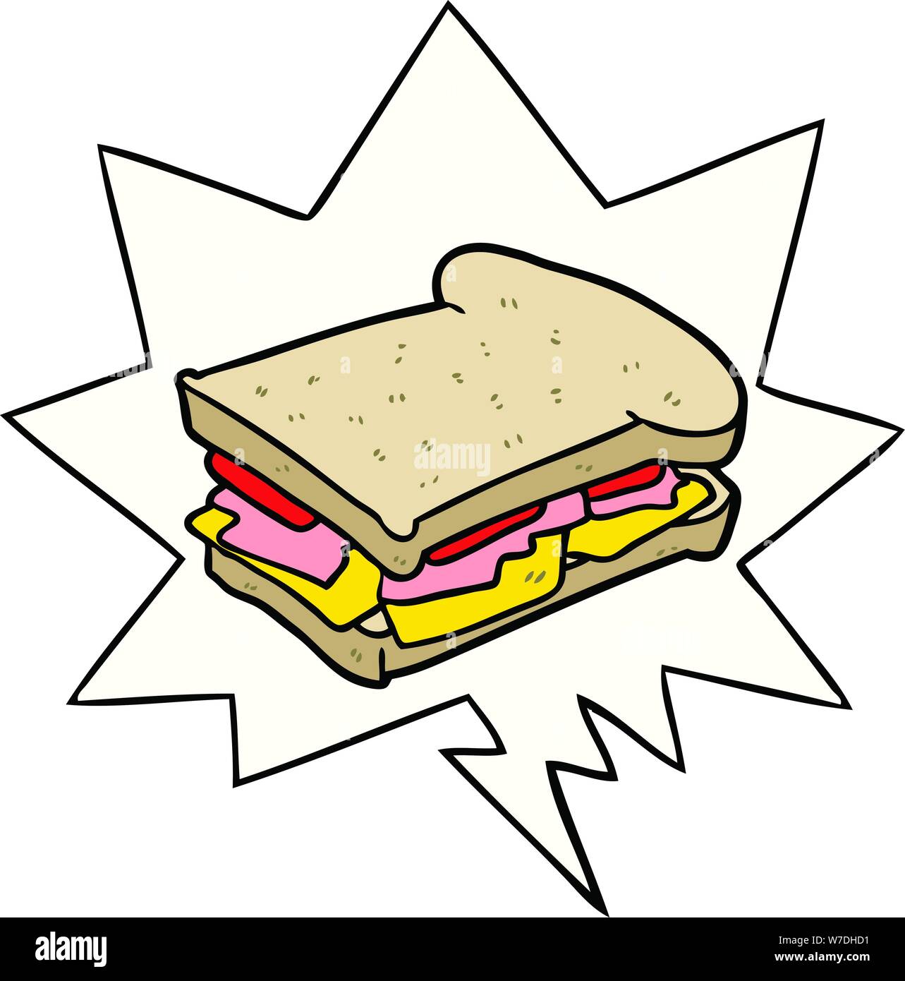 El Sandwich De Jamon Y Queso Clipart
