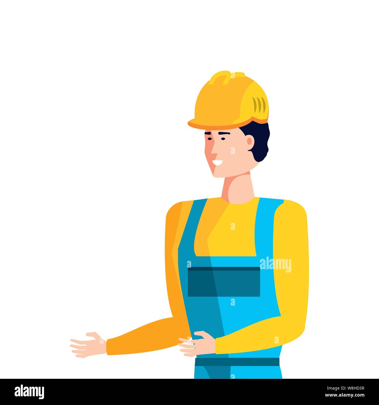 Trabajador industrial operador avatar ilustración Vectorial character ...