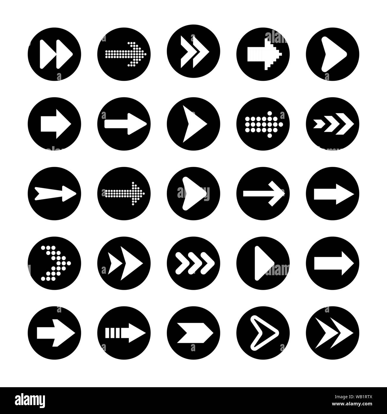 Conjunto De Flechas Negras Sobre Fondo Blanco Flecha Icono De Cursor