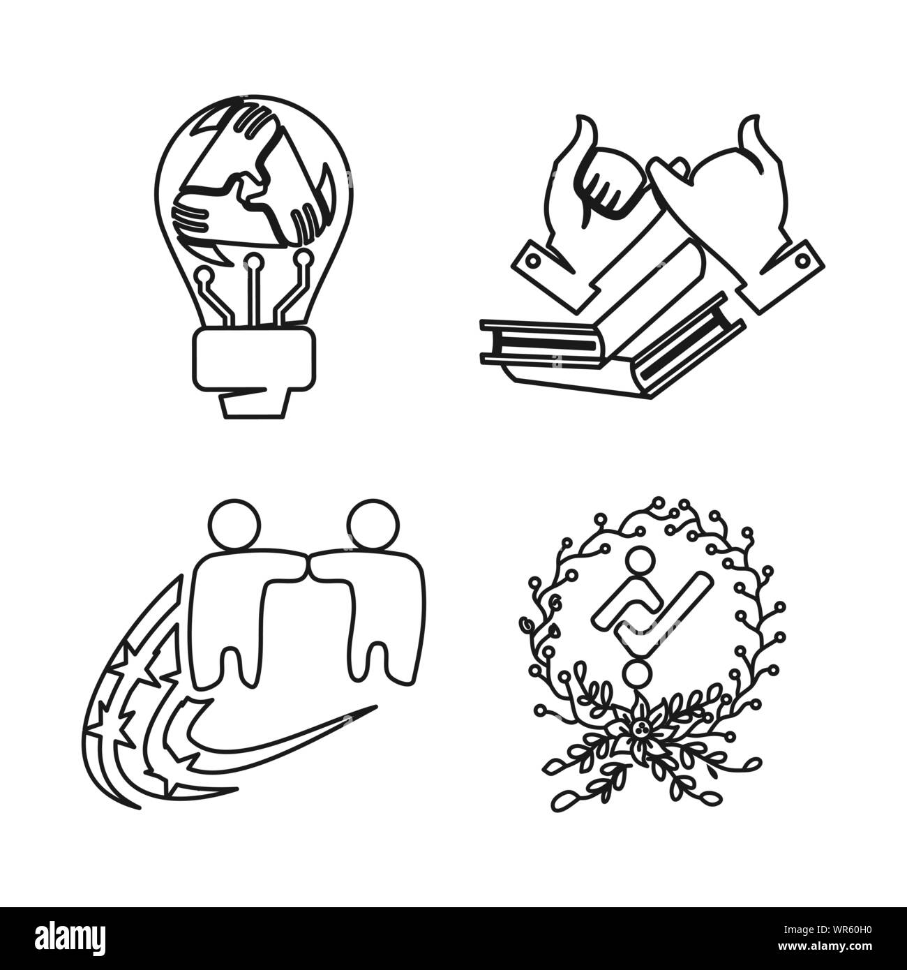 Libro Lámpara Star Leaf Compromiso Trabajo En Equipo Juntos El Logotipo