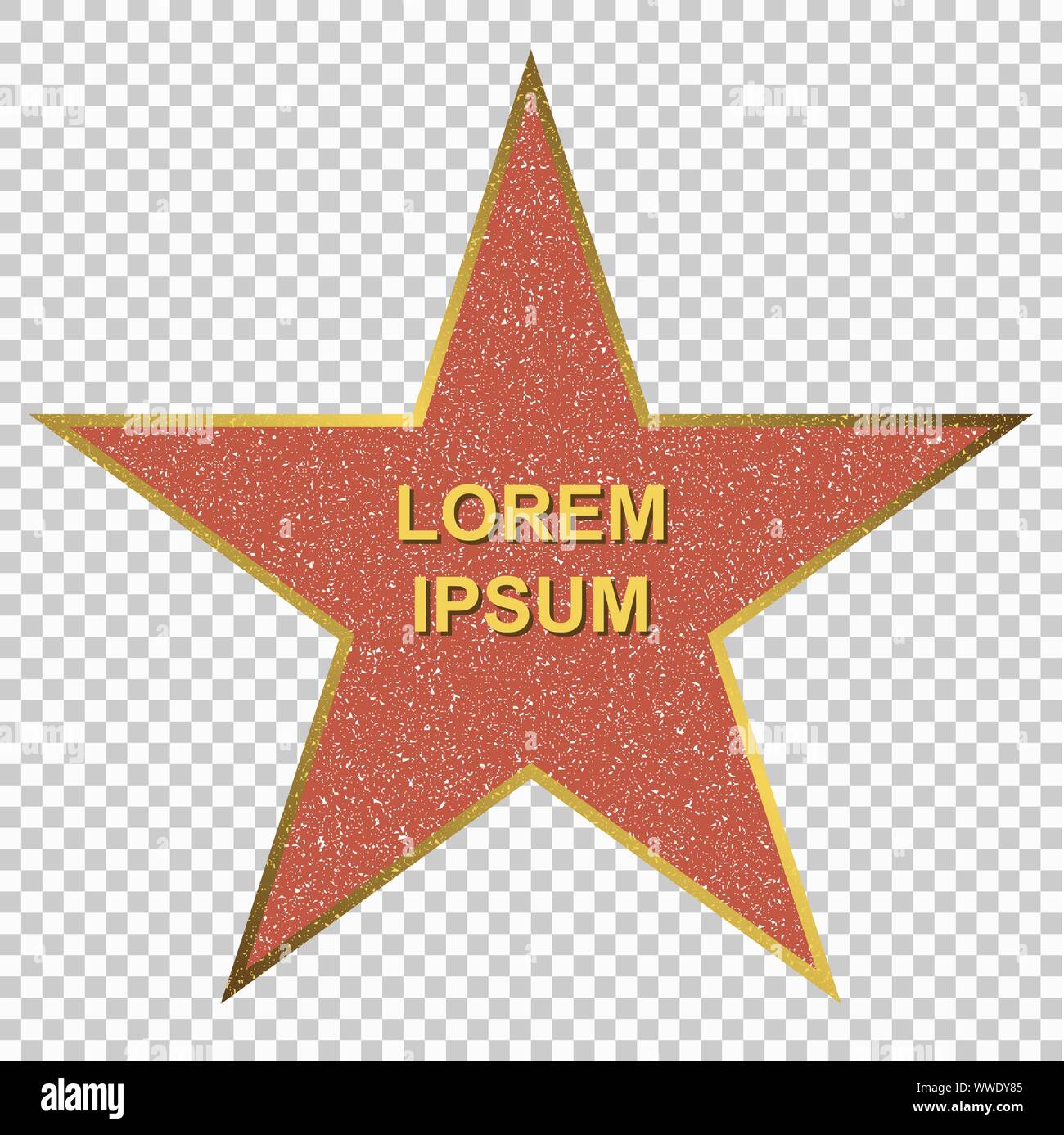 Vector De Estrella Del Paseo De La Fama De Hollywood