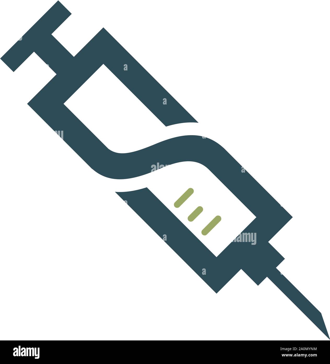 Logo de la seringue et logo moderne de la lettre S Image Vectorielle ...