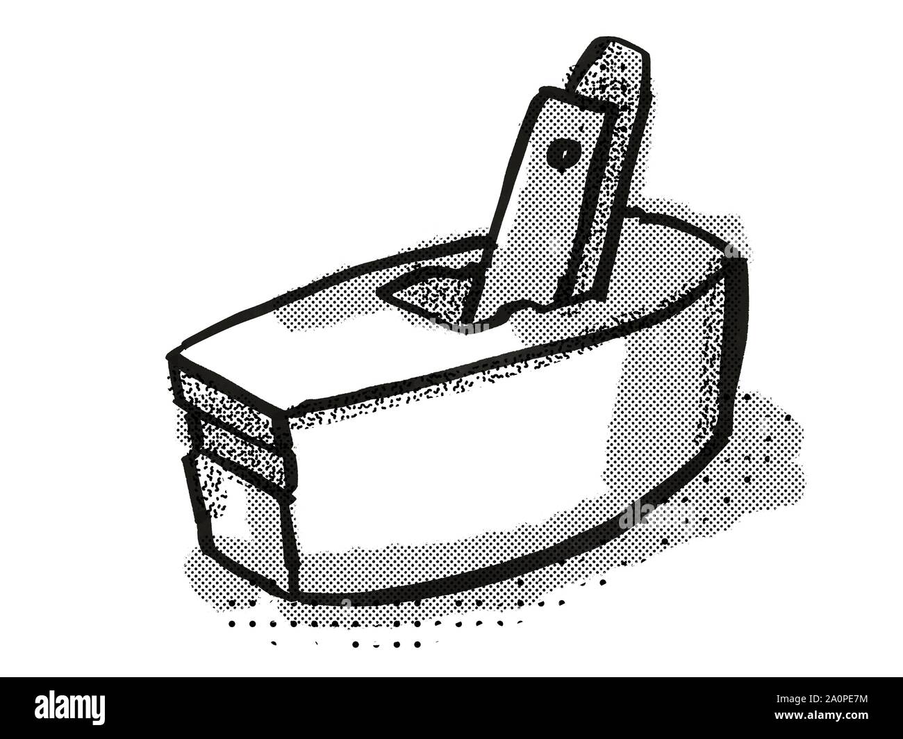 Retro cartoon style dessin d'un bois rabots à bois , un outil main ...