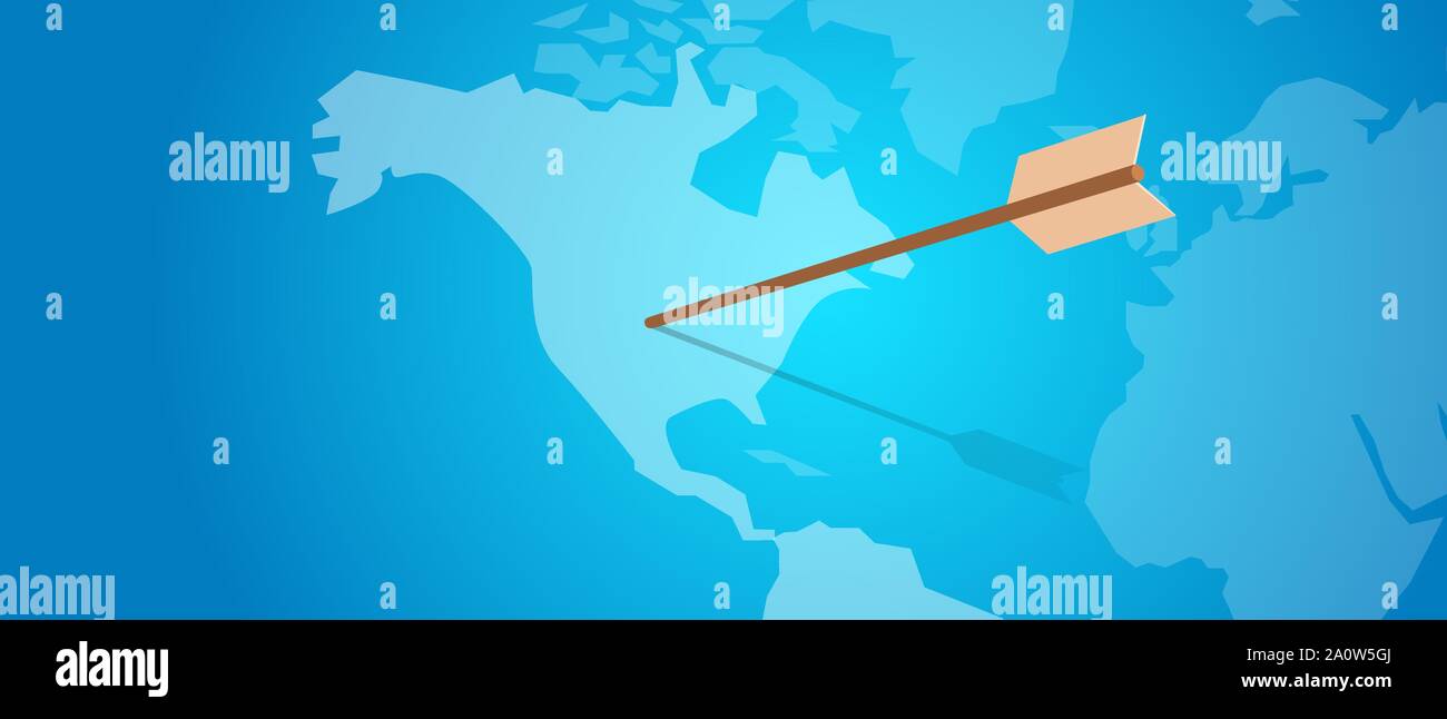 Marché cible d'un emplacement spécifique dans la carte dans la ...
