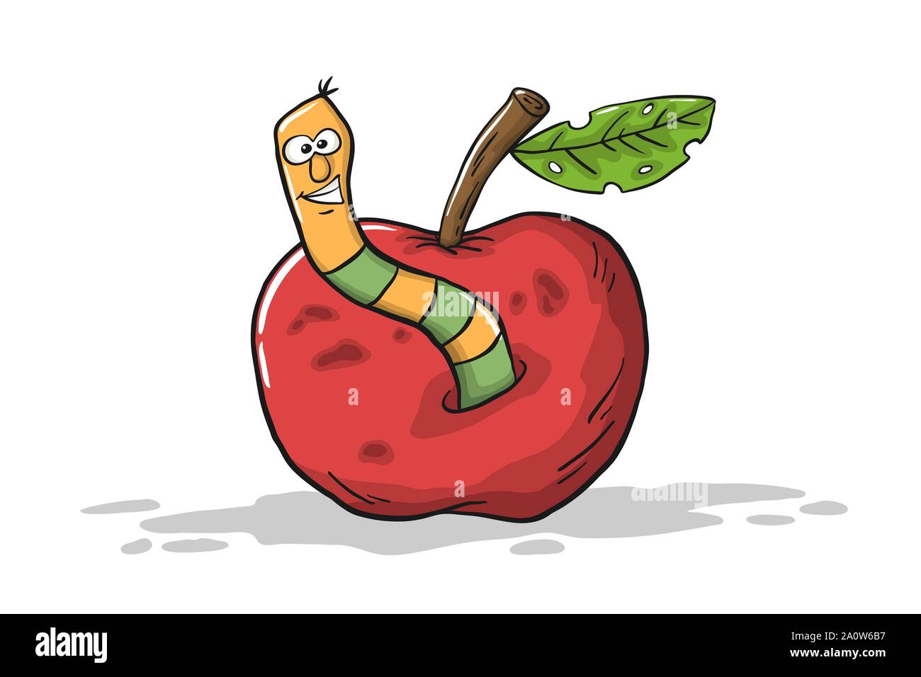 Clipart Pomme Avec Ver