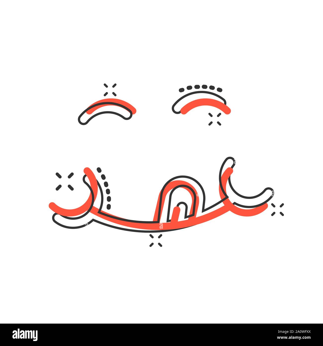 Sourire face à l'icône dans le style comique. Vector cartoon ...