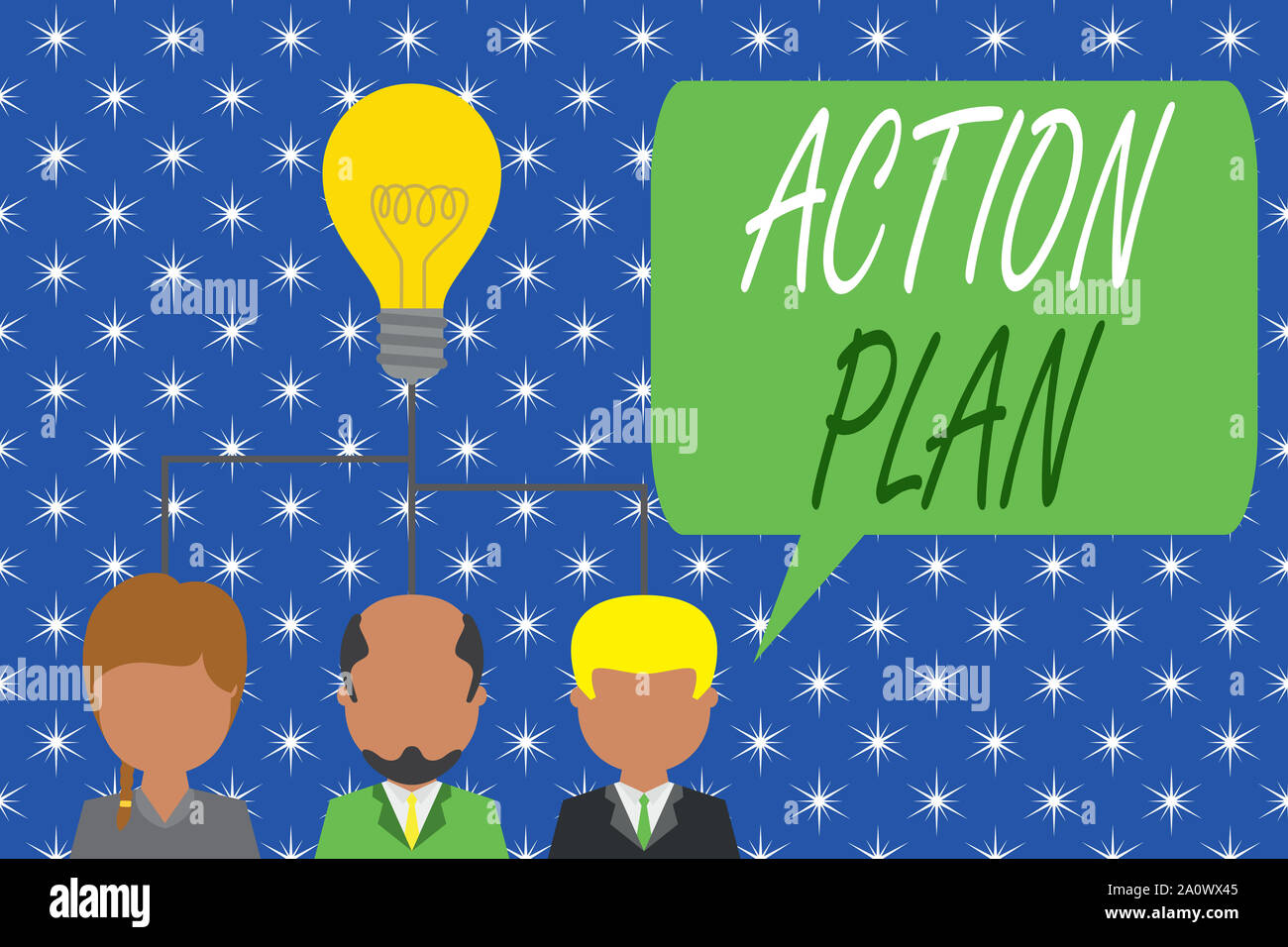 L'écriture de texte Word Plan d'action. Photo d'affaires mettant en ...