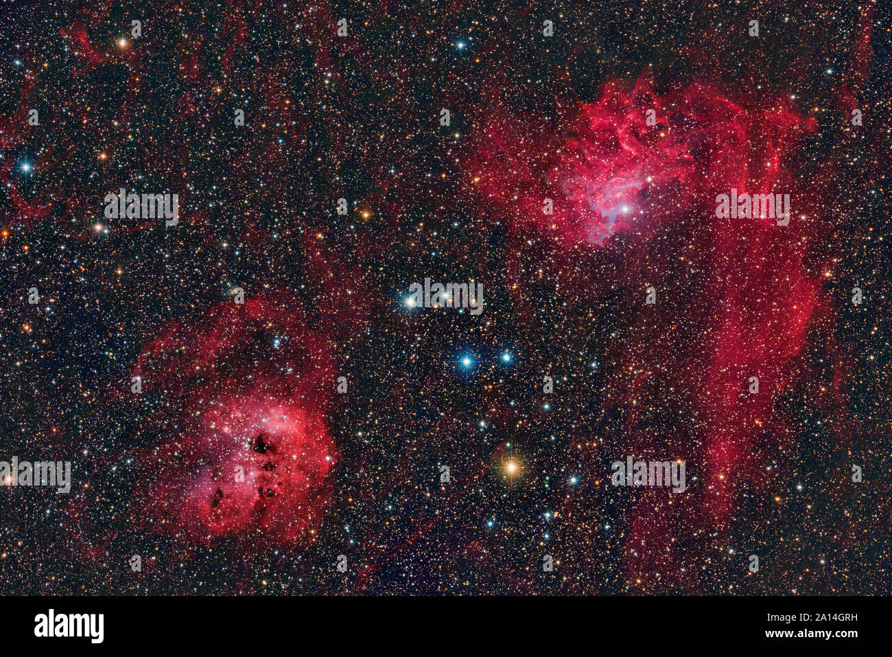 Flaming star nebula Banque de photographies et d’images à haute résolution - Alamy