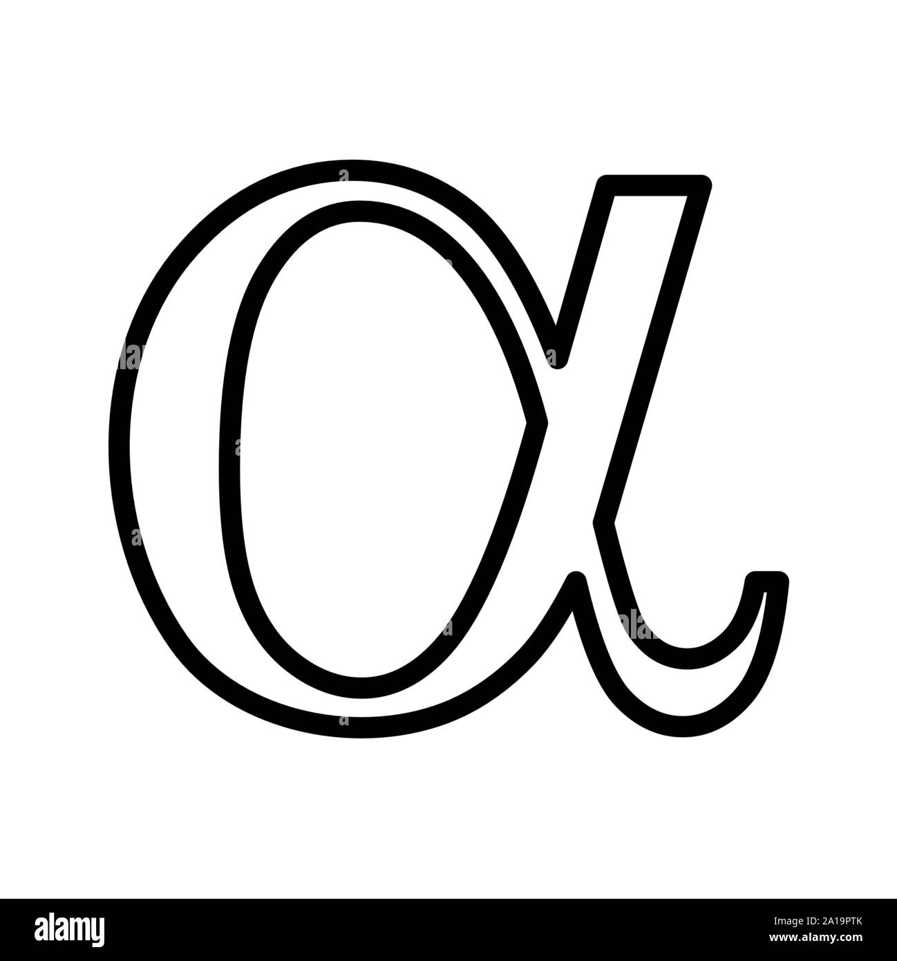 Lettre grecque alpha Banque d'images noir et blanc - Alamy