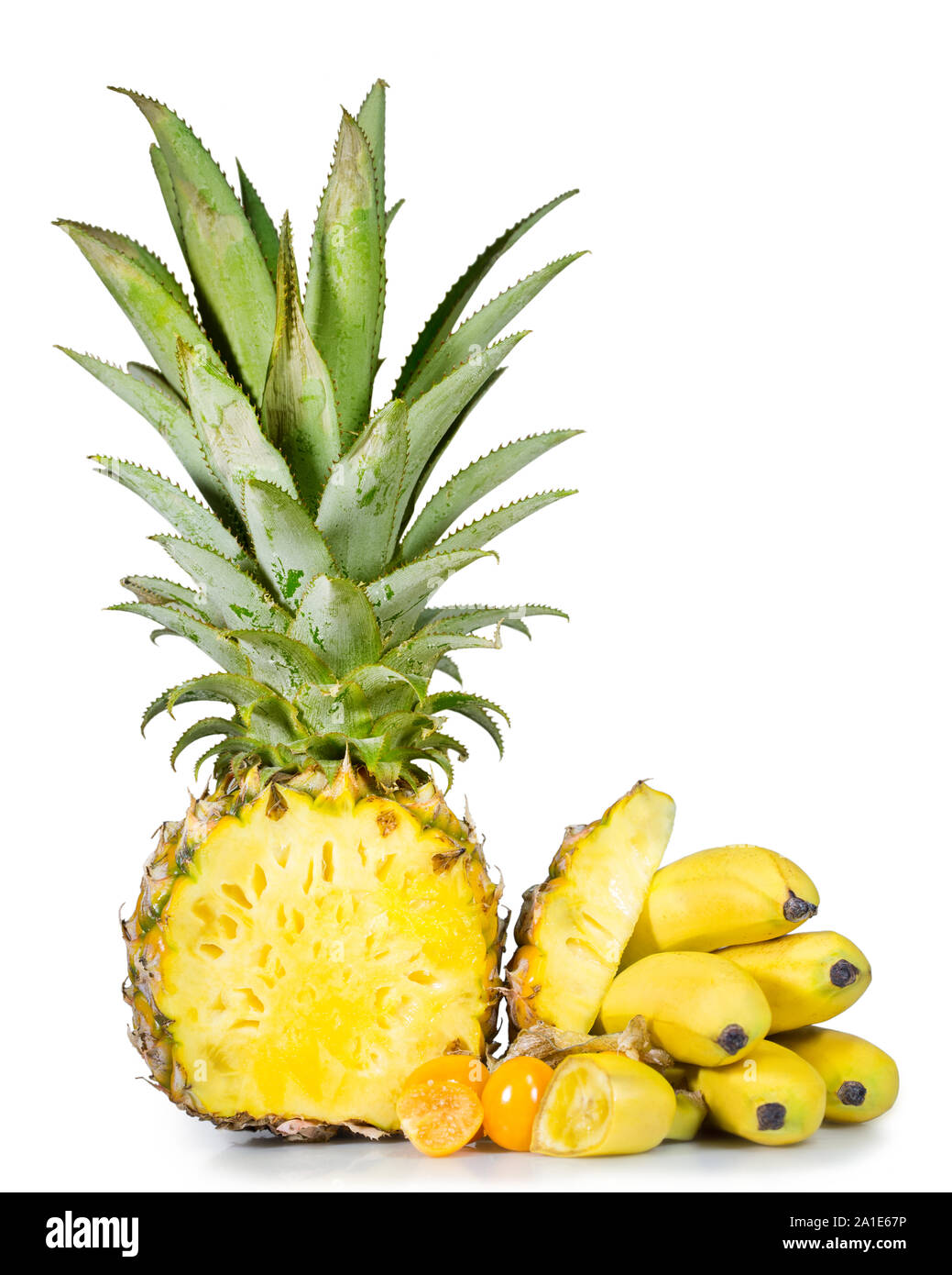 Tropical Fruits Banana Ananas Banque d'images détourées - Alamy