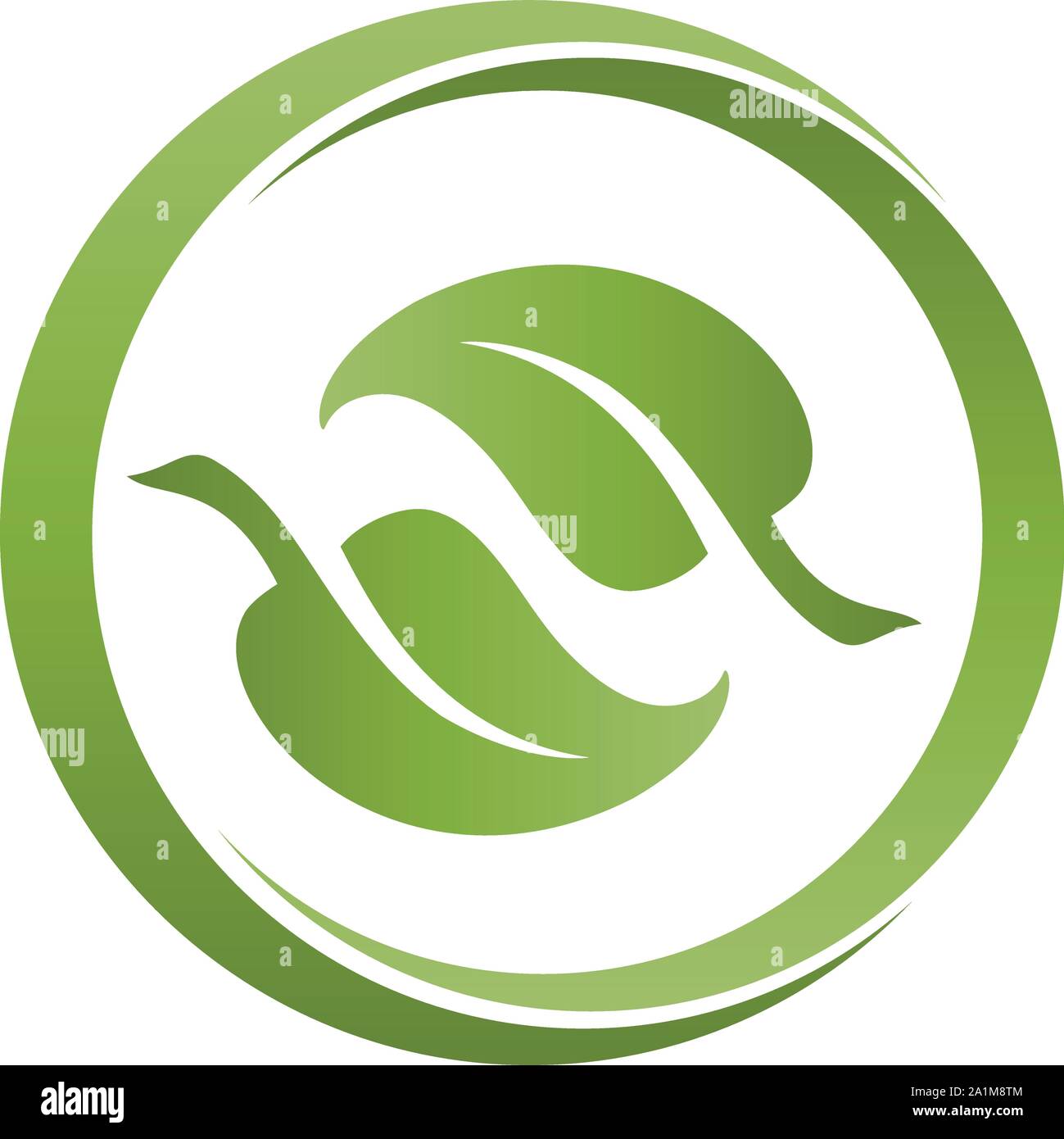 Logo feuilles plante, logo, logo bio Image Vectorielle Stock - Alamy