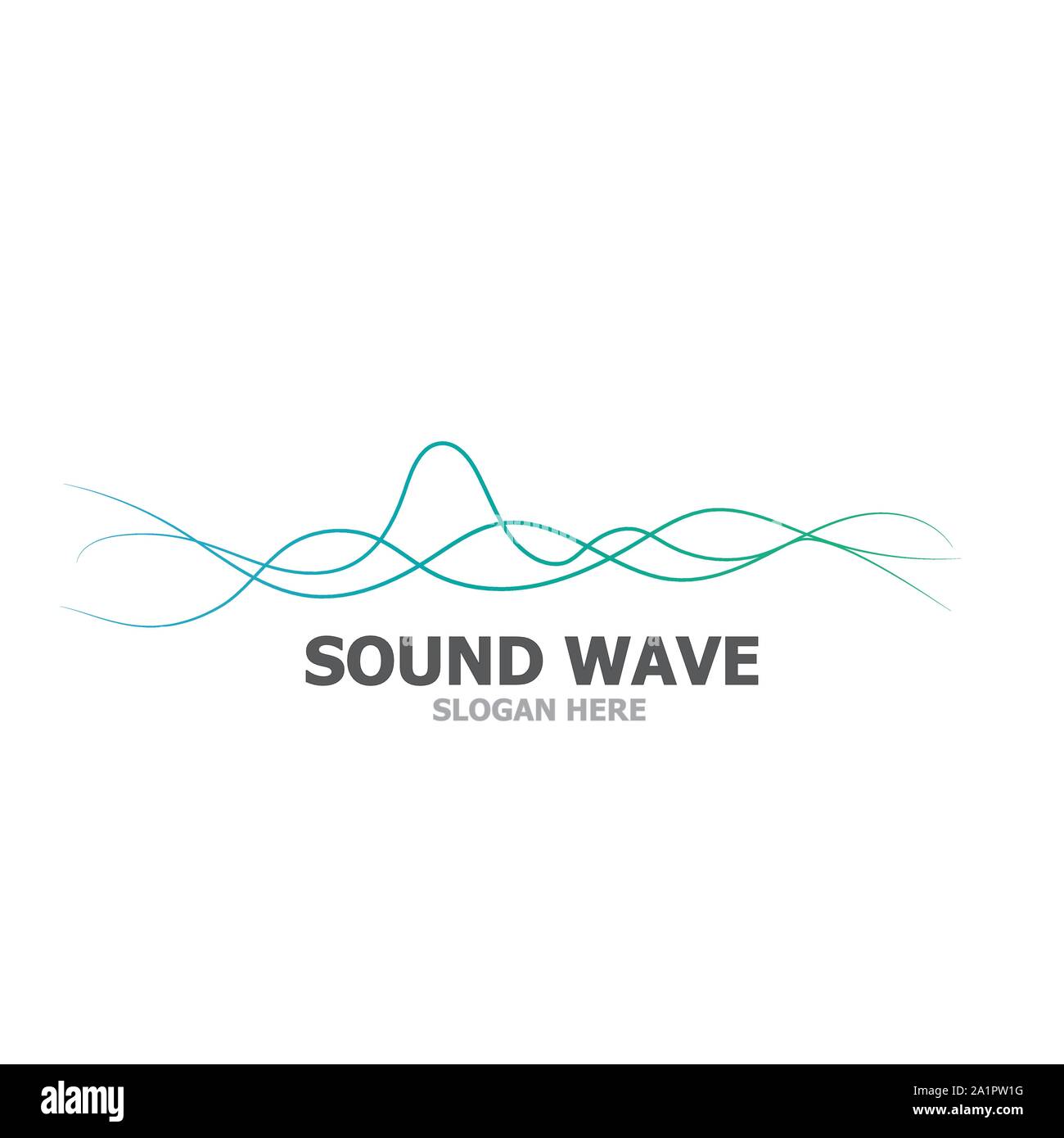Logo de l'onde sonore icône illustration vecteur modèle Image ...