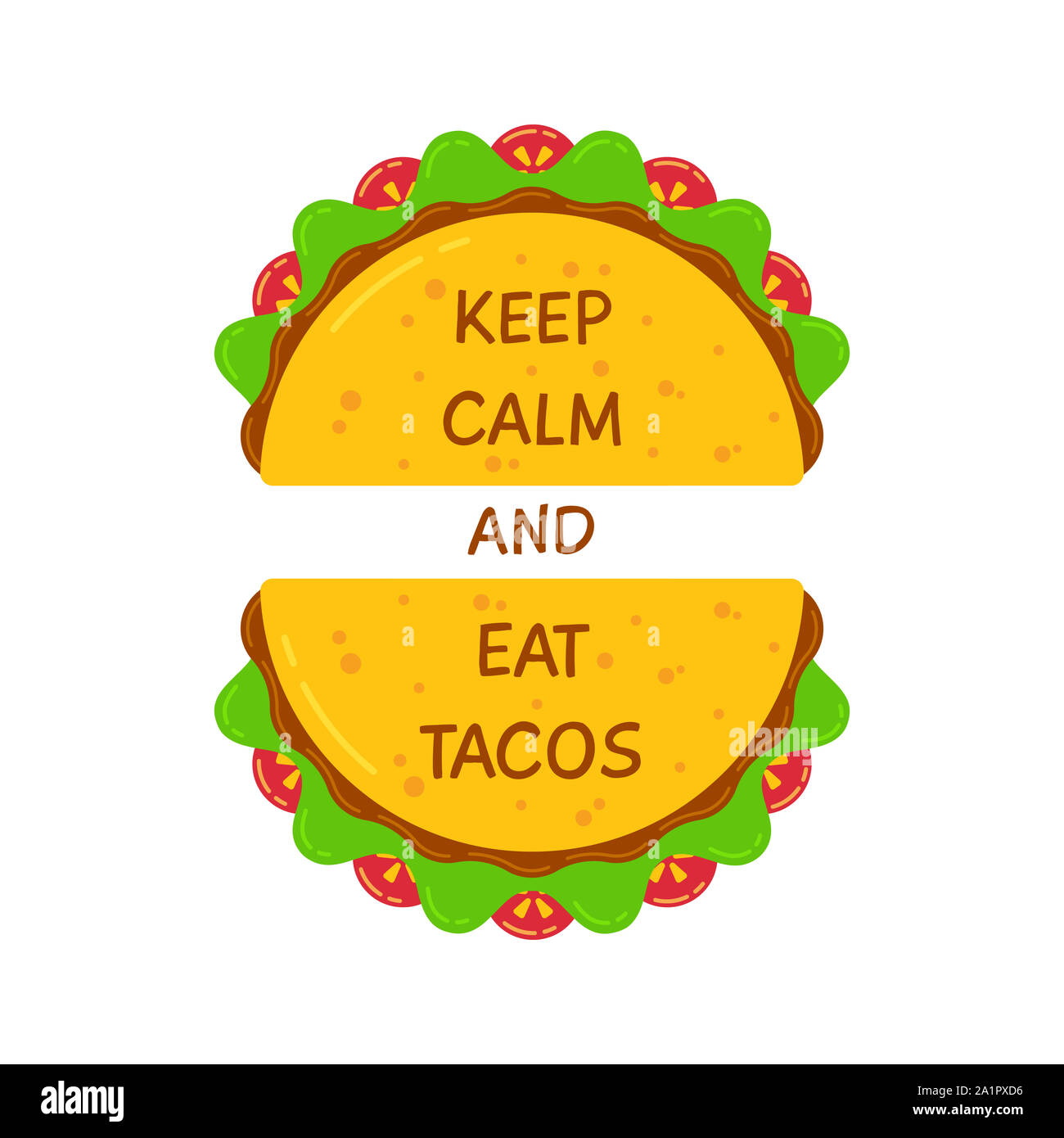 De délicieux tacos et expression de la motivation de l'affiche. Deux ...