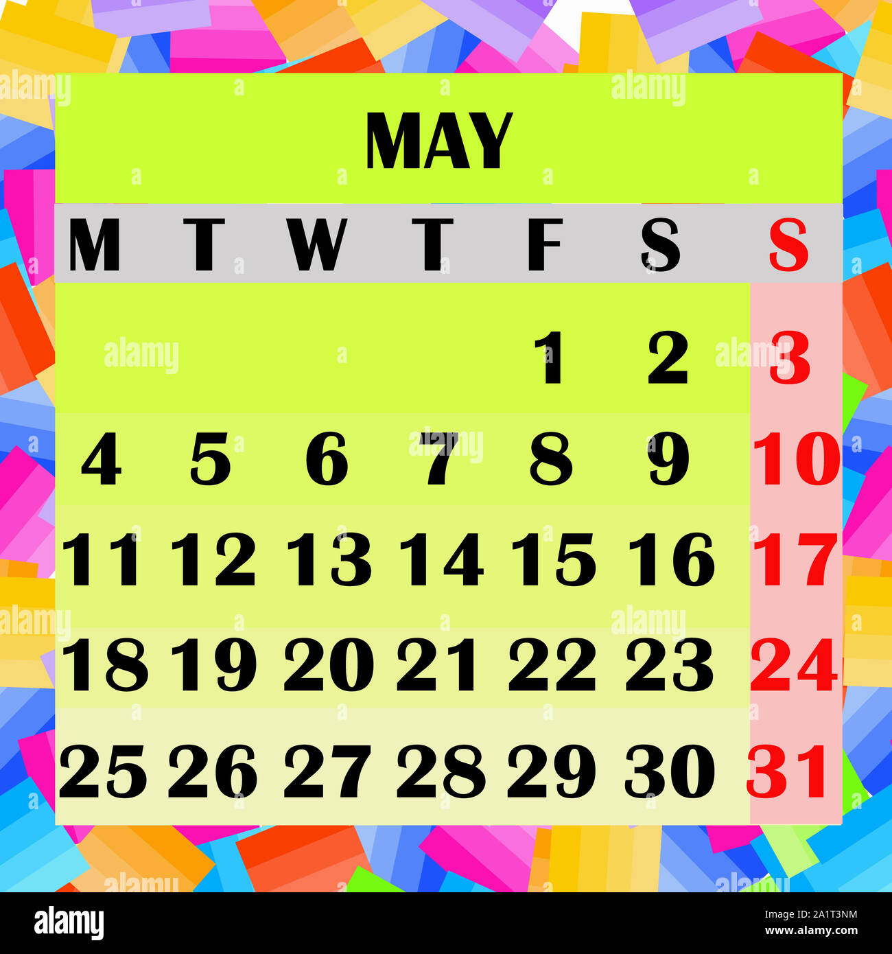Mai calendrier Banque de photographies et d’images à haute résolution ...