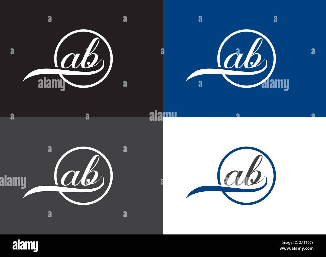 Lettre minuscule initiale, arrondie logo sur de multiples horizons, de ...
