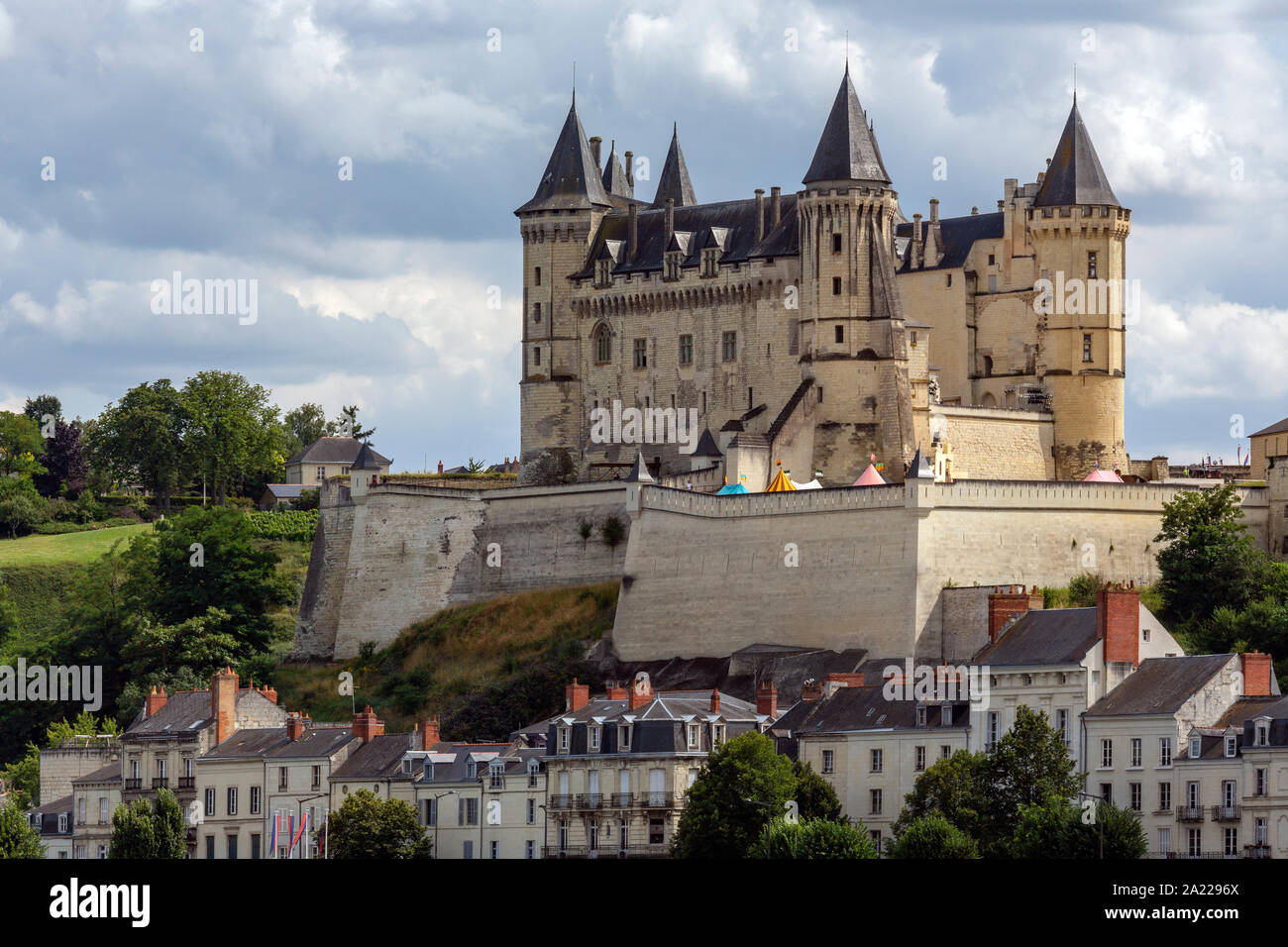 Château de Saumur dans la vallée de la Loire, France. Initialement ...