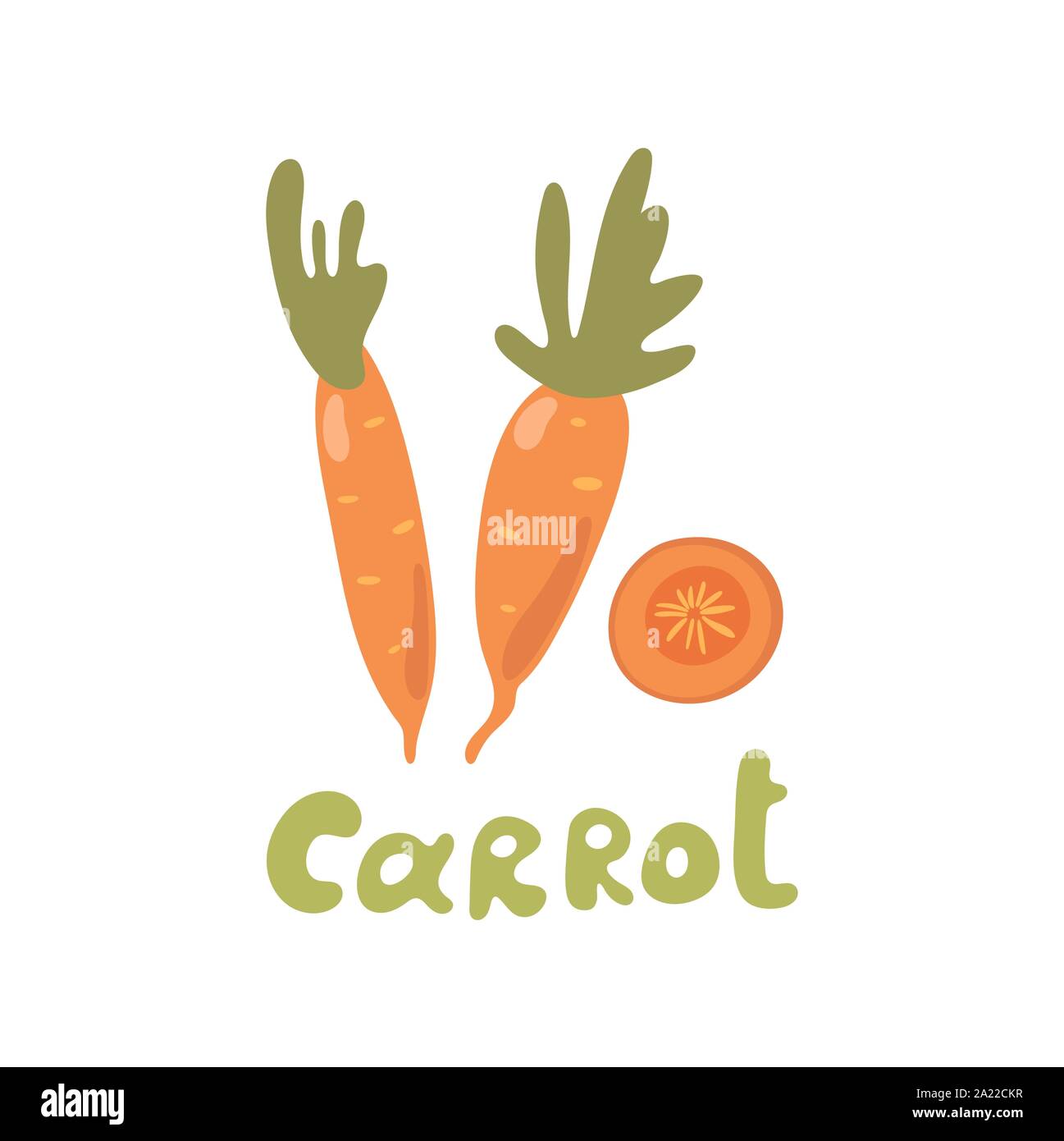 Carotte orange Banque d'images vectorielles - Alamy