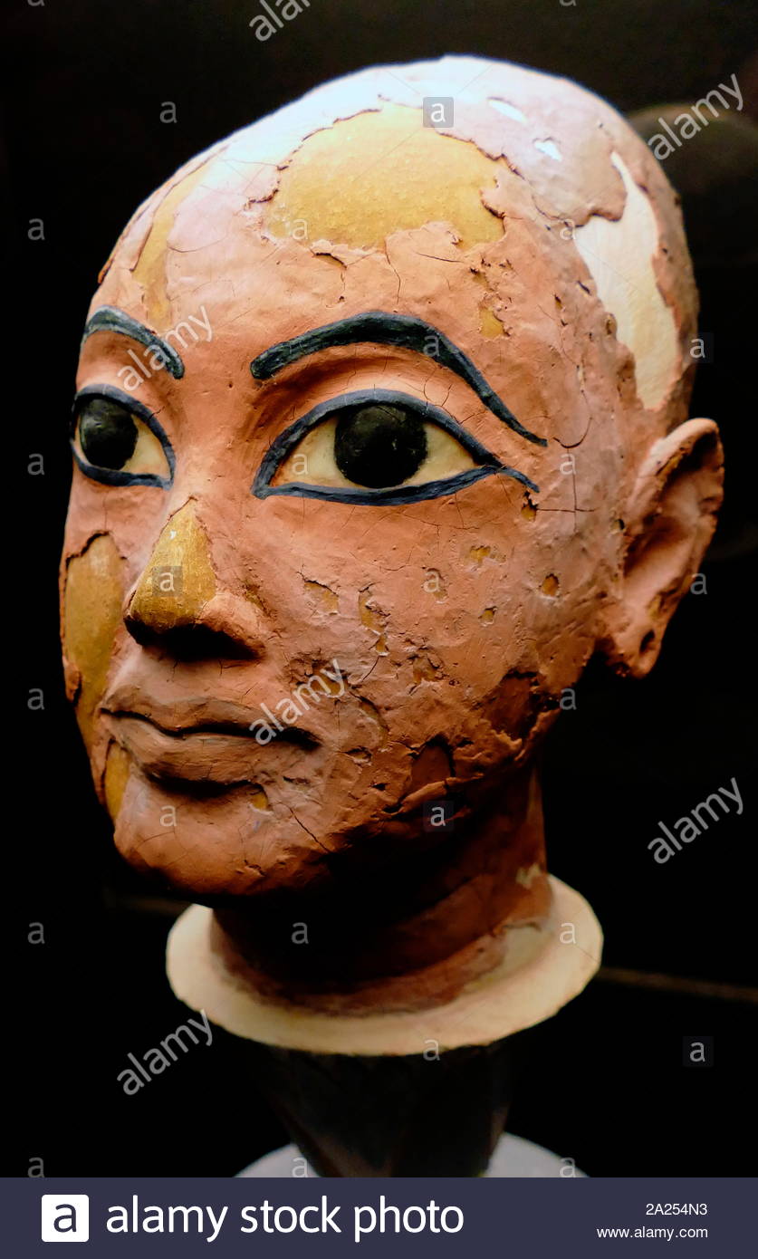 Reconstruction de la tête de Nefertem (tête de la fleur de lotus ou ...