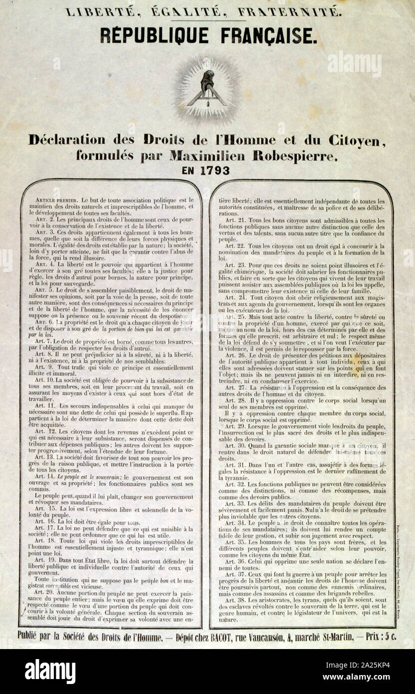 Déclaration des droits de l'homme et du citoyen Banque de photographies ...