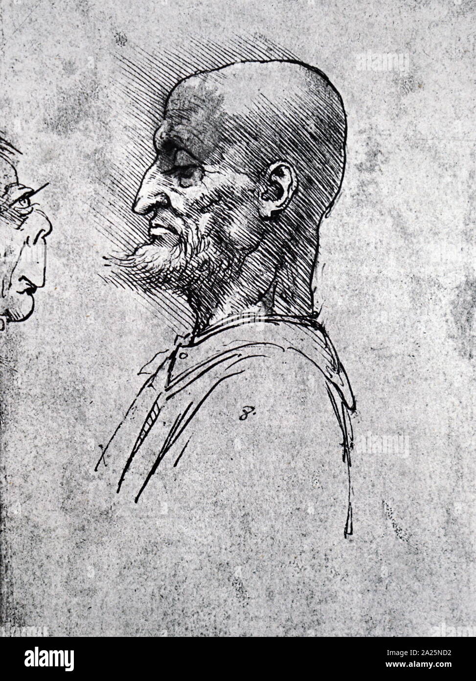 Une caricature de Léonard de Vinci. Leonardo da Vinci (1452-1519) un ...