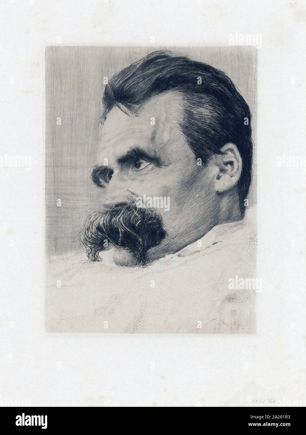 Portrait de friedrich wilhelm nietzsche Banque de photographies et d ...
