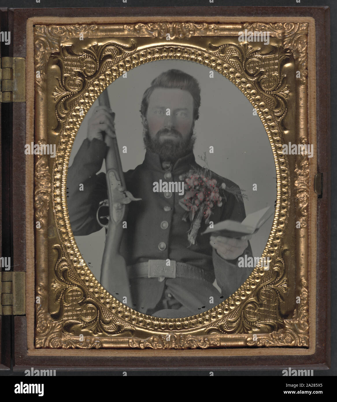 Le Soldat David Lowry, de Compagnie E, 25e Régiment de cavalerie de ...