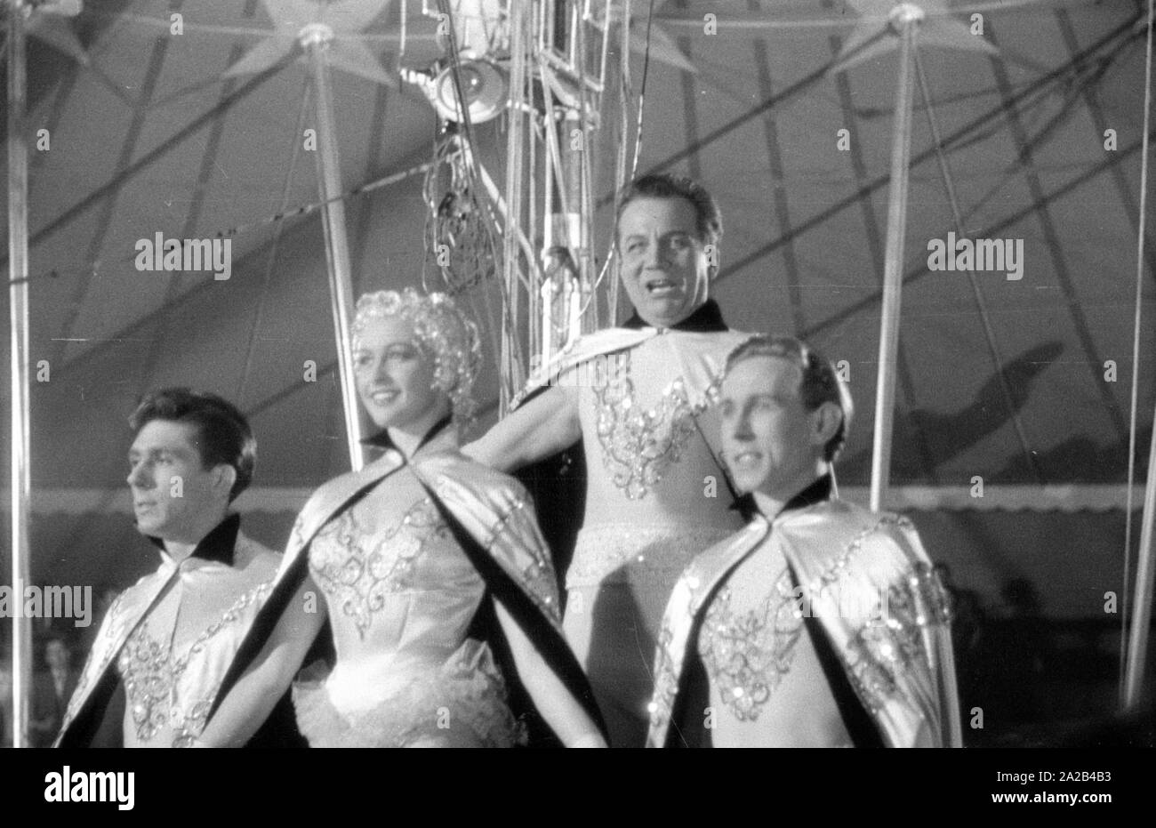 Tournage du film 'Koenig der Manege' avec Rudolf Schock, Germaine Damar ...