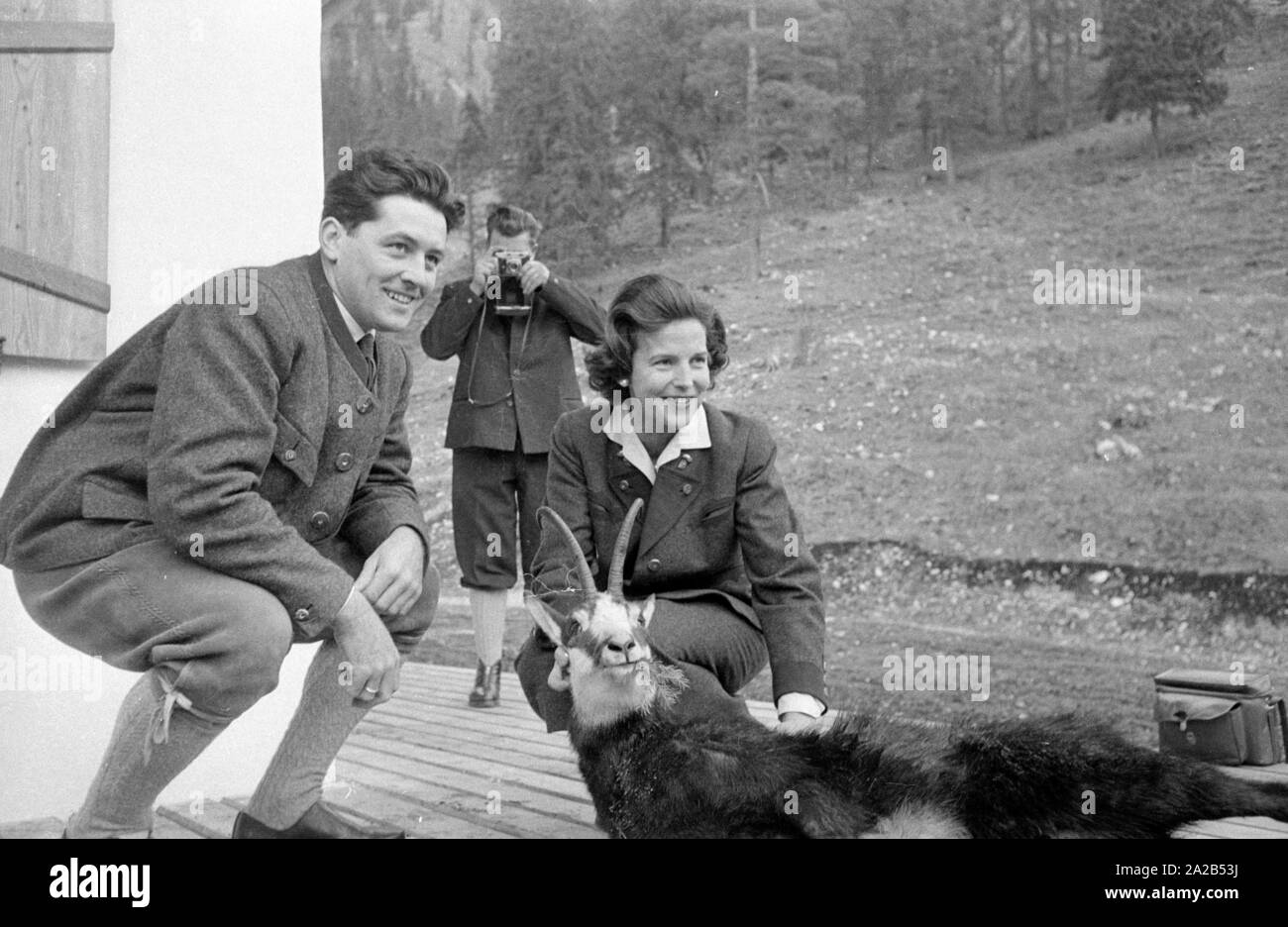 Excursion de la haute noblesse autour de Léopold III, Roi des Belges, à ...